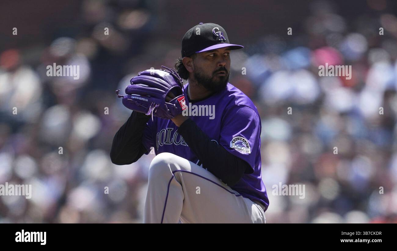 Colorado Rockies pitcher Germán Márquez during a baseball game against ...