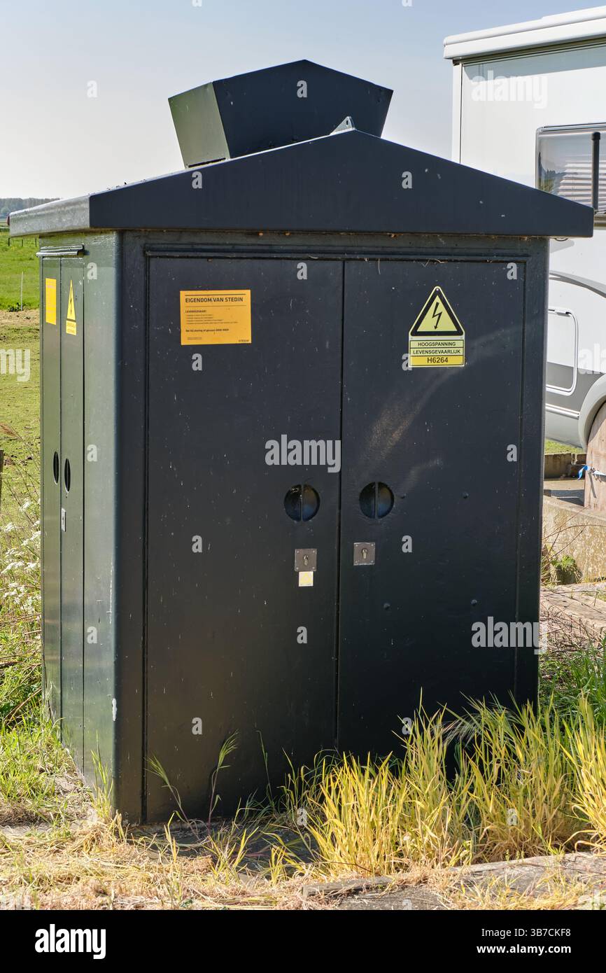 April 25, 2025 - Nieuwenhorn-Netherlands: Black Stedin electrical ...