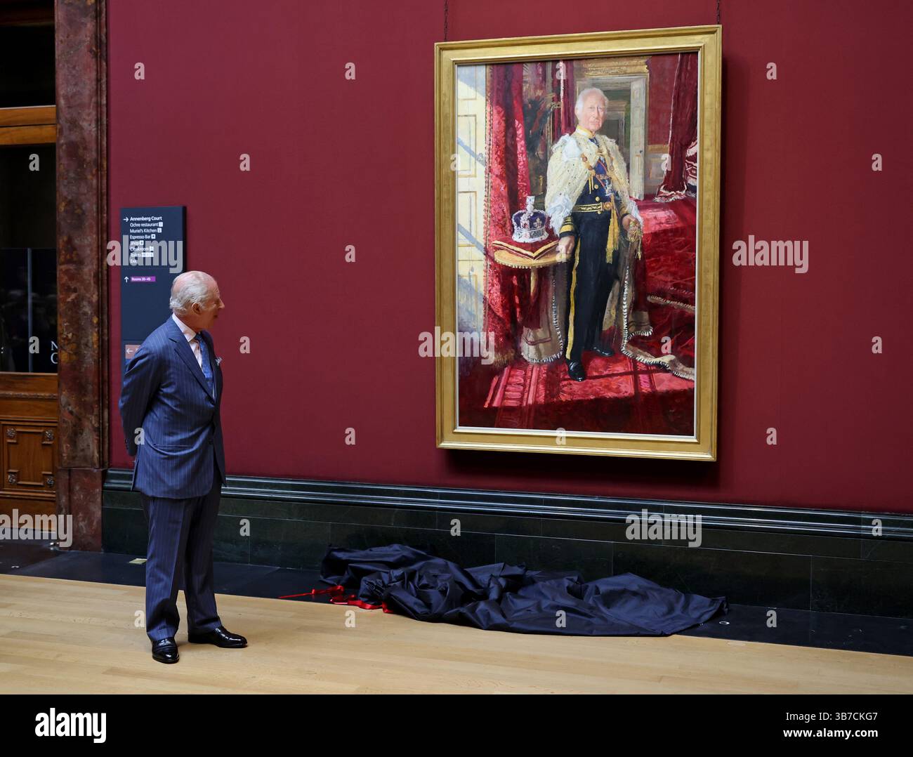 King Charles III unveils the new Coronation State Portraits in the ...