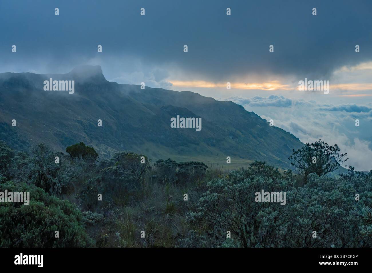 The rugged Central Cordillera of the Andes Mountains near Los Nevados ...