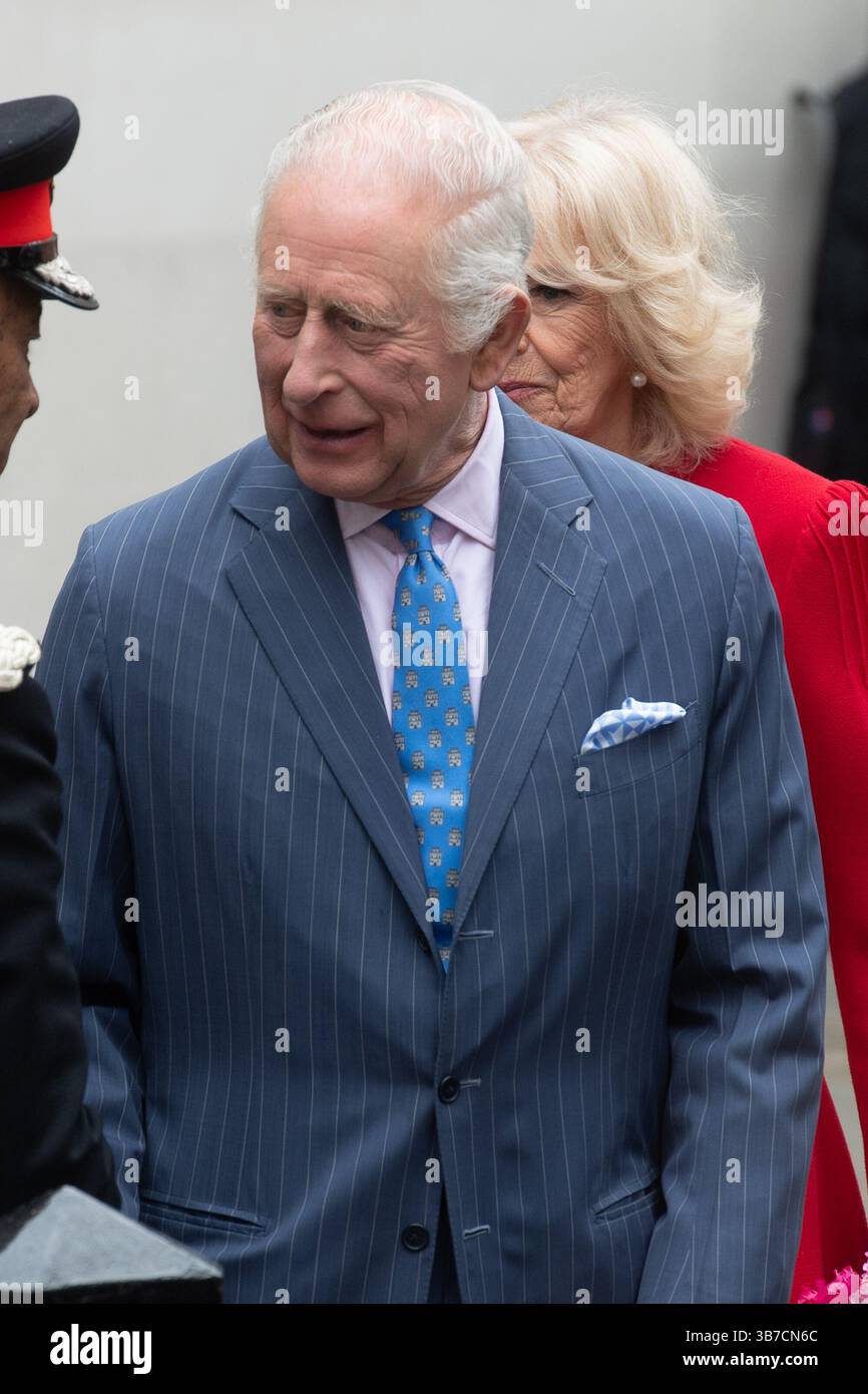 London, UK. 06 May, 2025. Pictured: King Charles III departs The ...