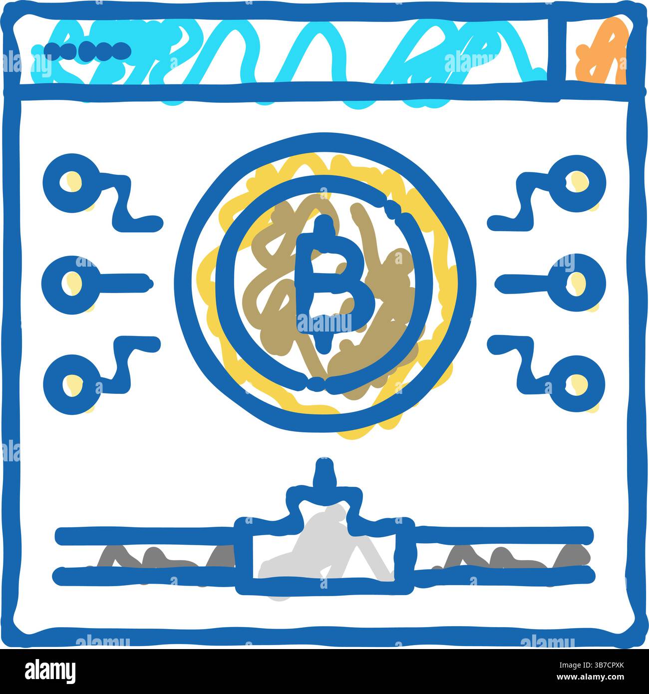 digital token icon doodle illustration Stock Vector Image & Art - Alamy