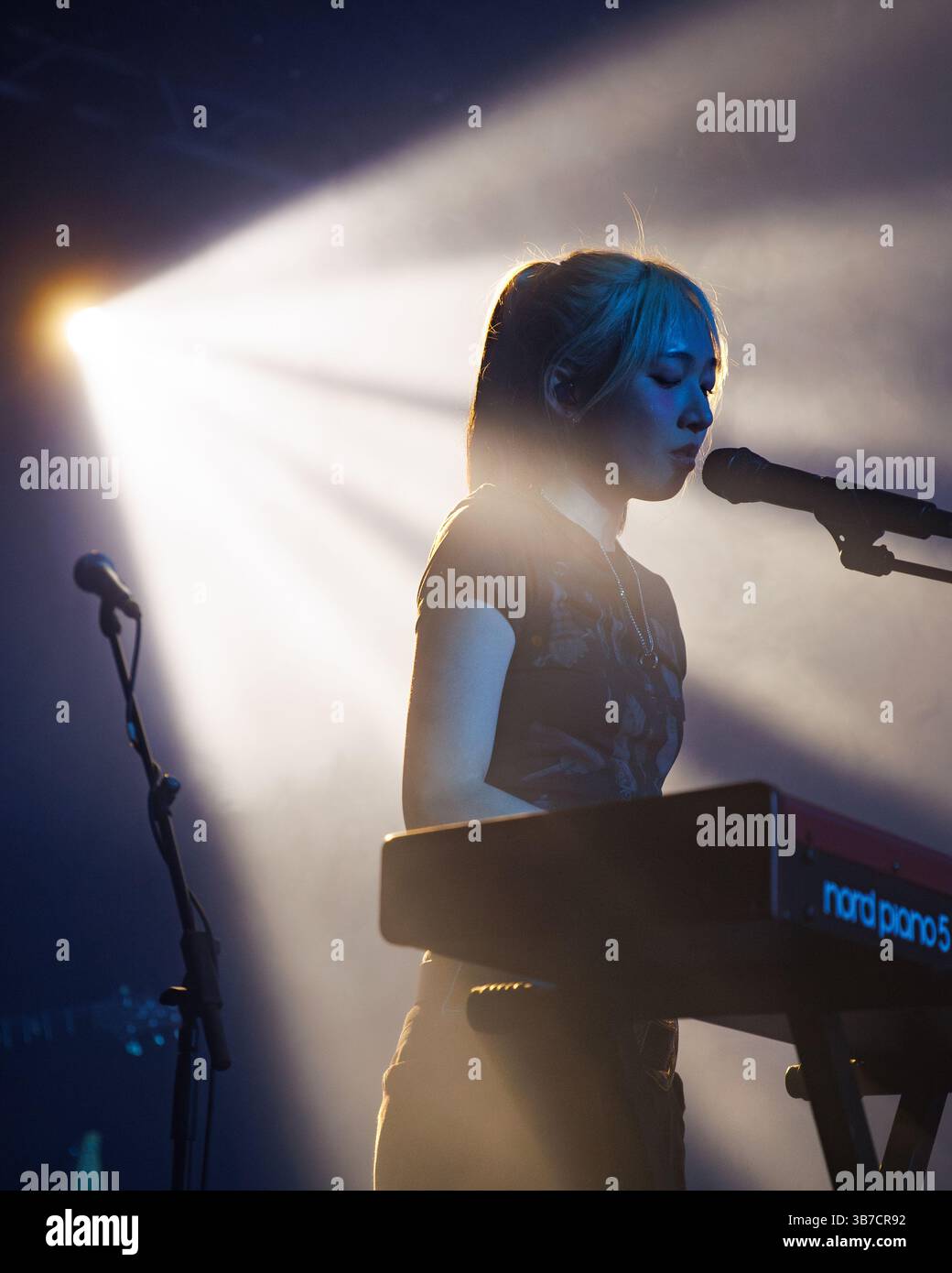 Barcelona, Spain. 31th March 2025. Hannah Bahng (singer and sister of ...