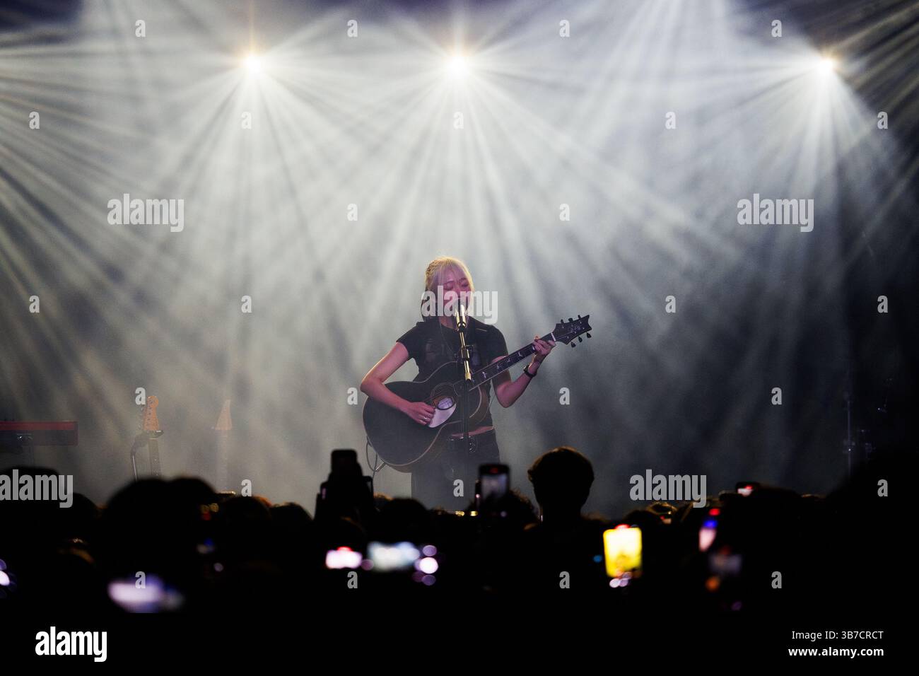 Barcelona, Spain. 31th March 2025. Hannah Bahng (singer and sister of ...