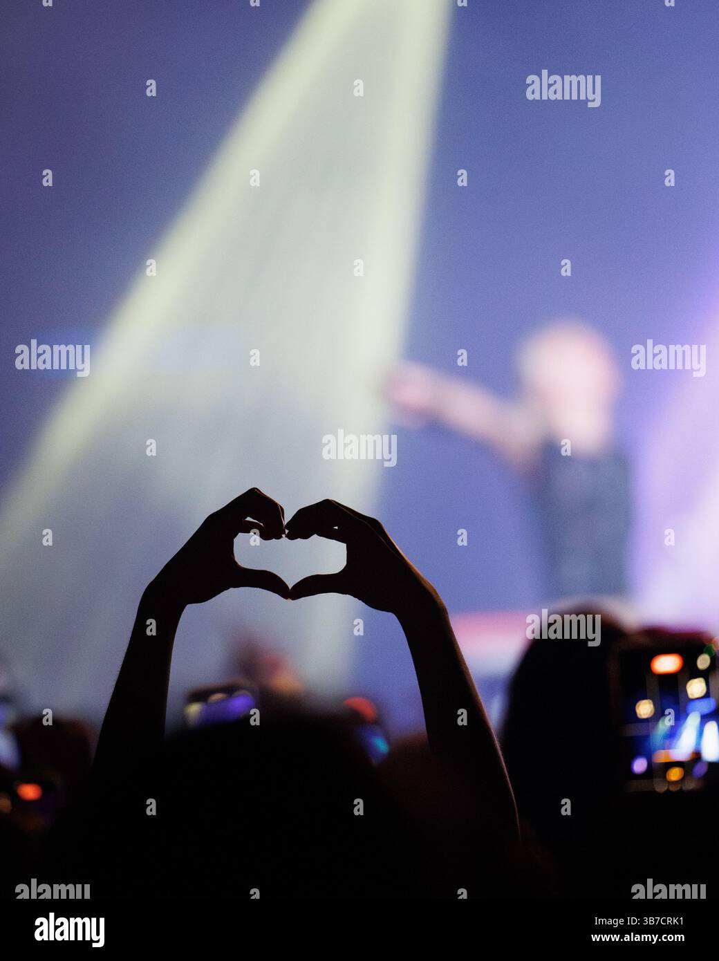 Barcelona, Spain. 31th March 2025. Fans of singer Hannah Bahng form ...
