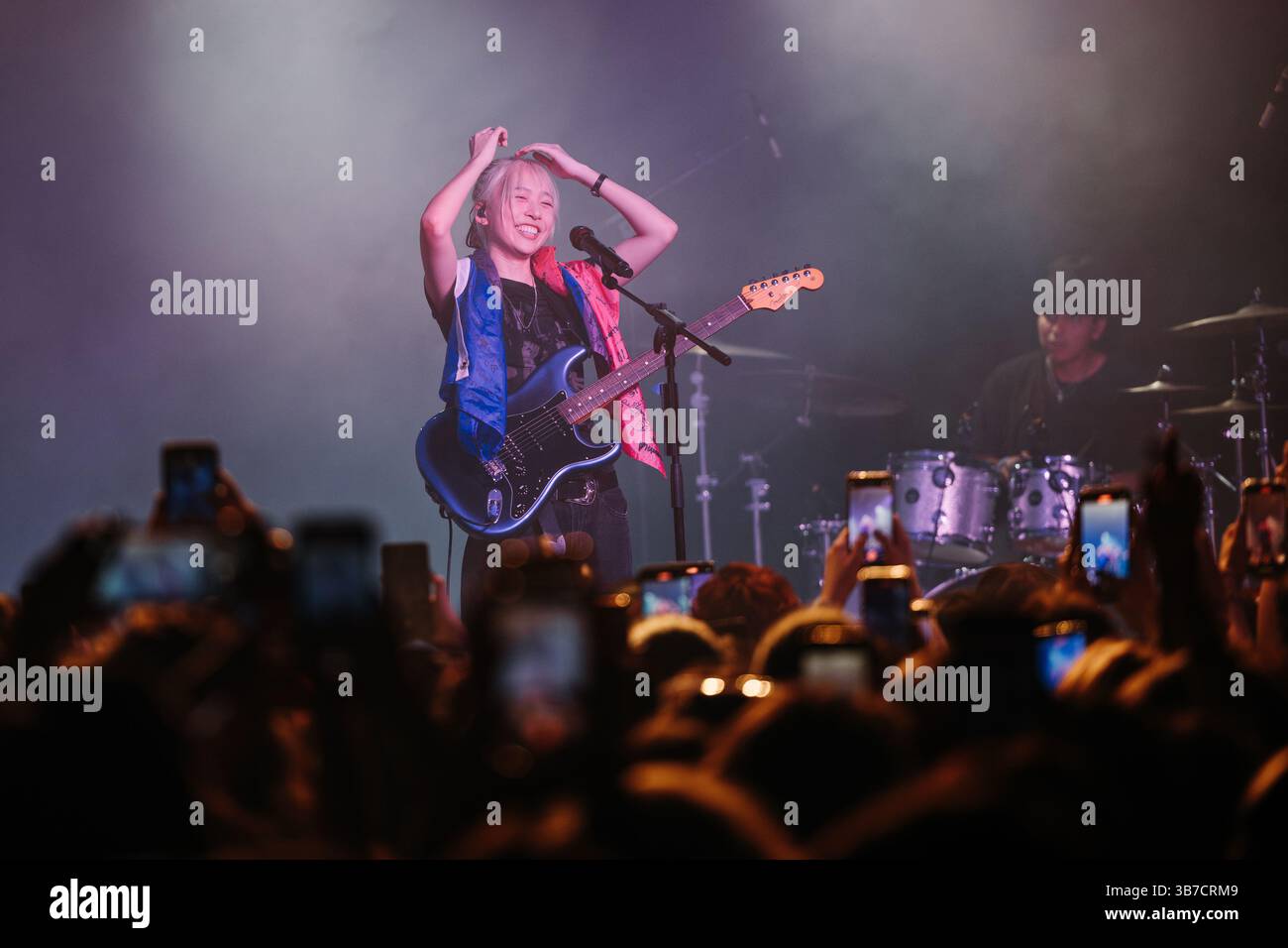 Barcelona, Spain. 31th March 2025. Hannah Bahng (singer and sister of ...