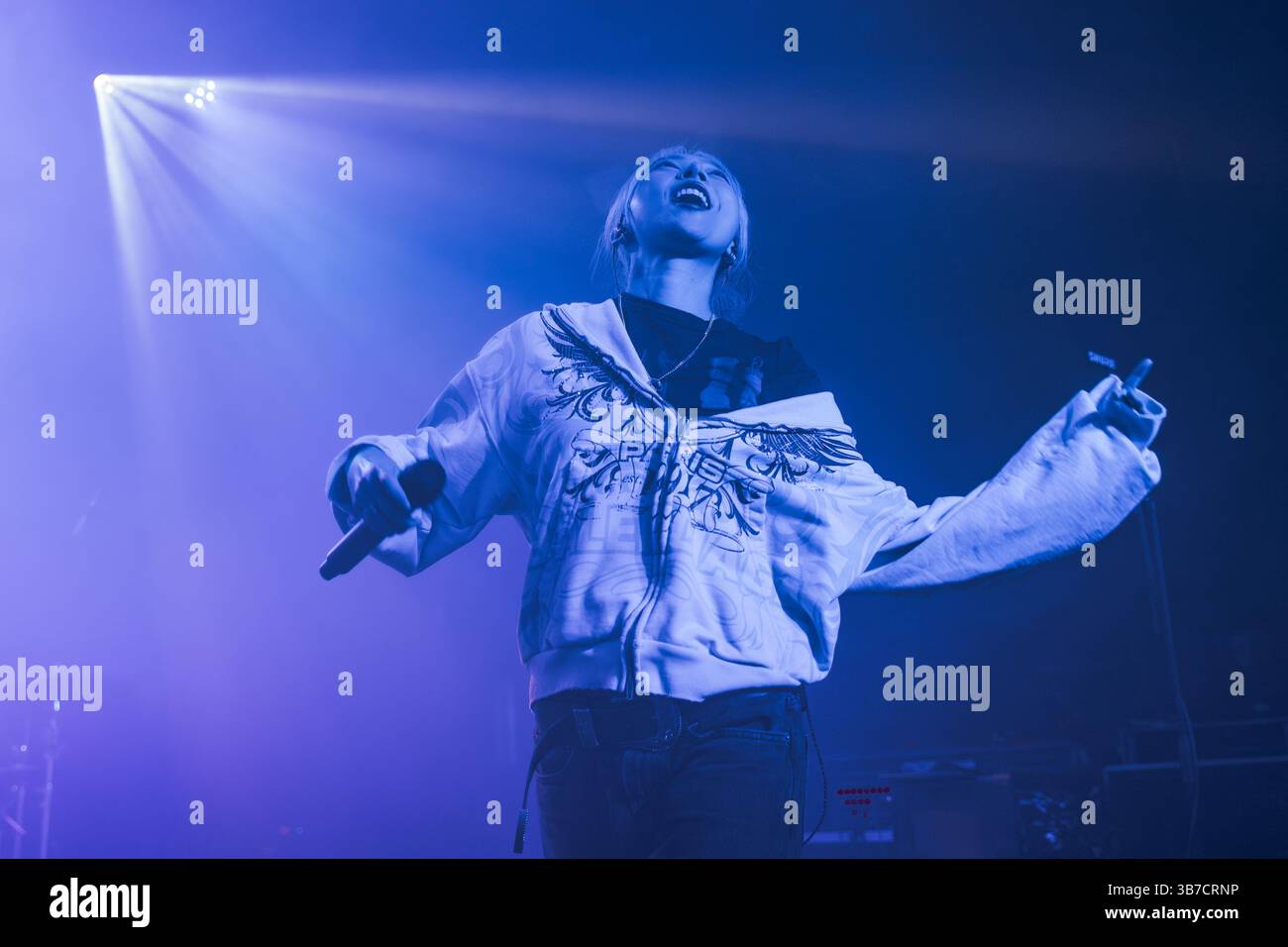 Barcelona, Spain. 31th March 2025. Hannah Bahng (singer and sister of ...