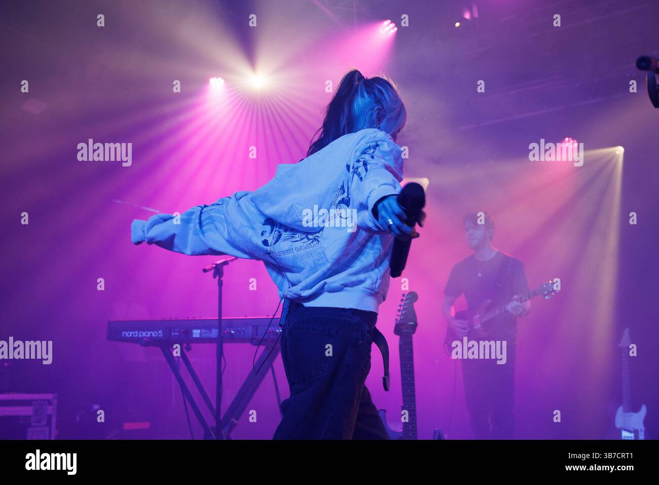 Barcelona, Spain. 31th March 2025. Hannah Bahng (singer and sister of ...