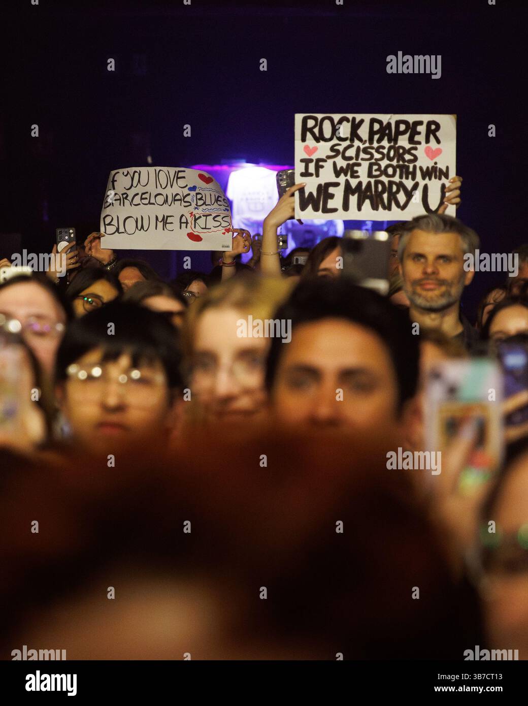 Barcelona, Spain. 31st March 2025. Fans get emotional during Hannah ...