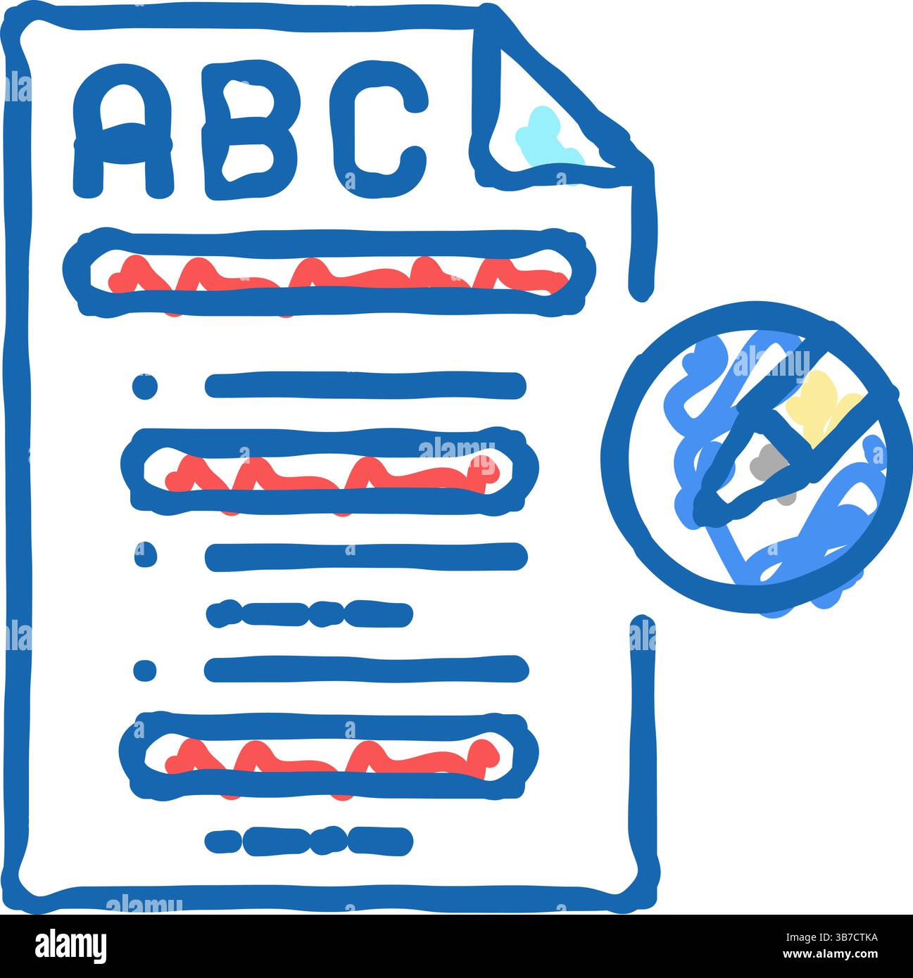 grammar english icon doodle illustration Stock Vector Image & Art - Alamy
