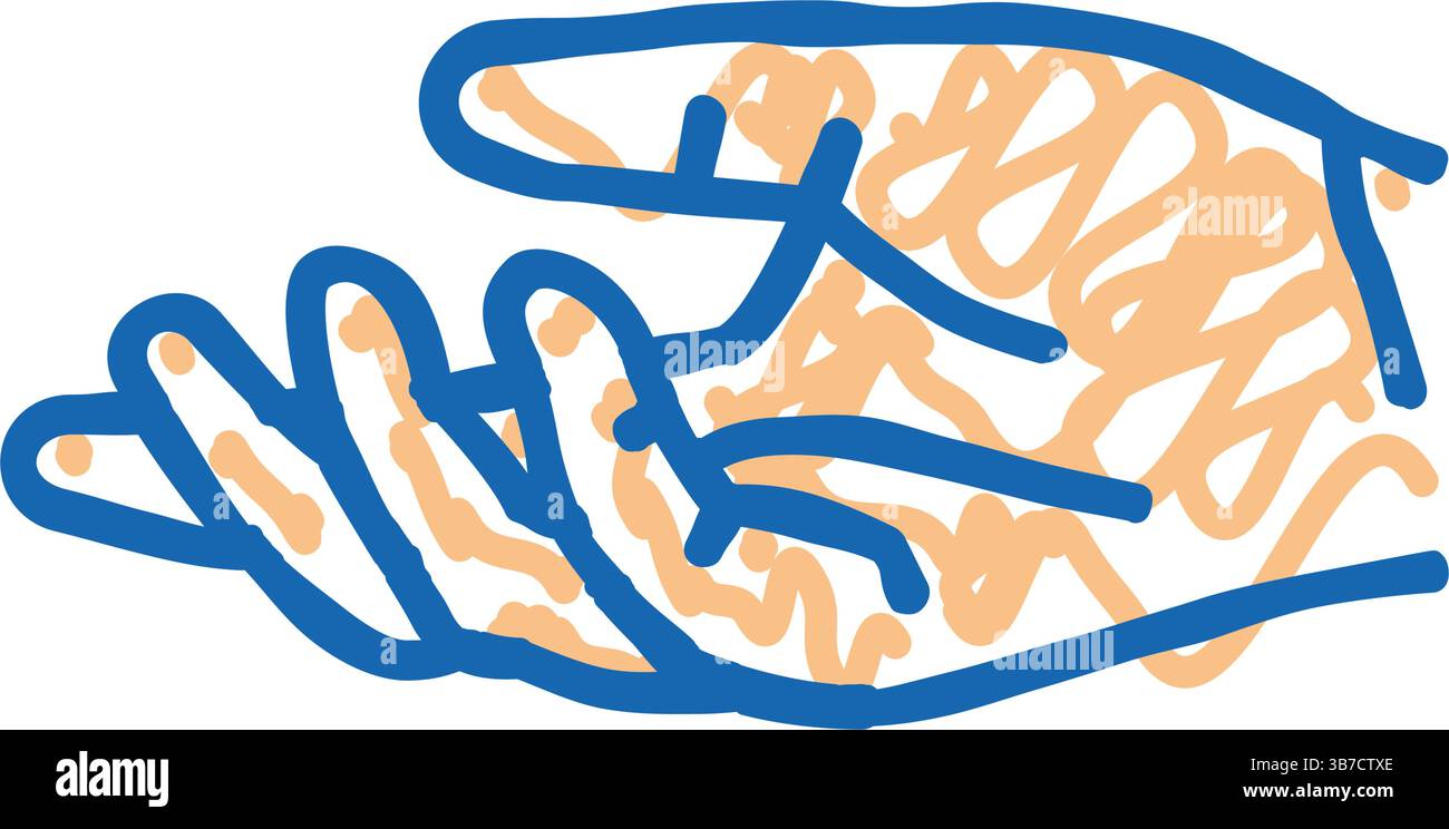 Doodle hand palm stop Stock Vector Images - Alamy