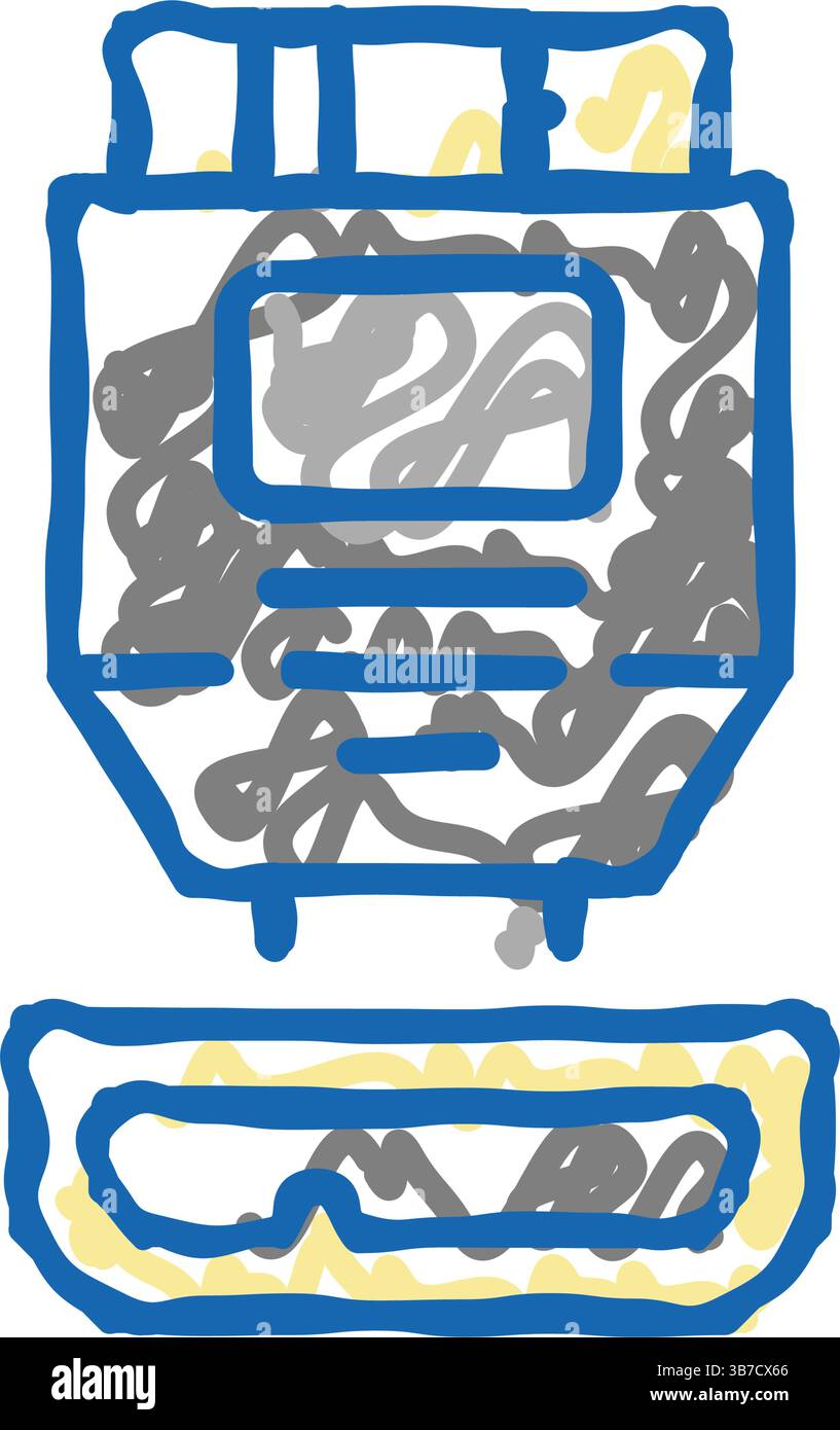 usb micro b icon doodle illustration Stock Vector Image & Art - Alamy