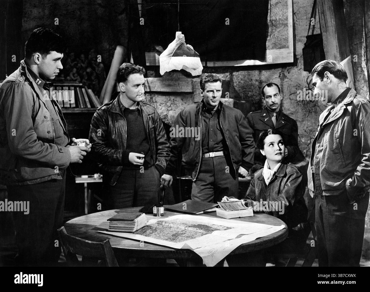 March 20, 2023, USA: Harold Benedict (2nd left), Richard Basehart ...