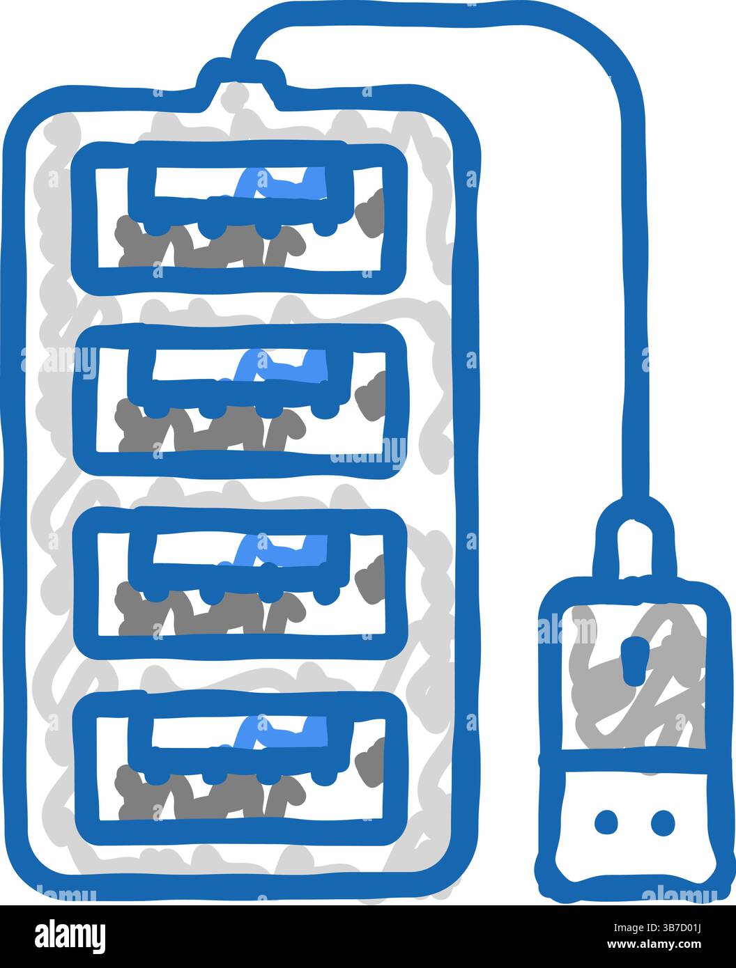 hub usb icon doodle illustration Stock Vector Image & Art - Alamy