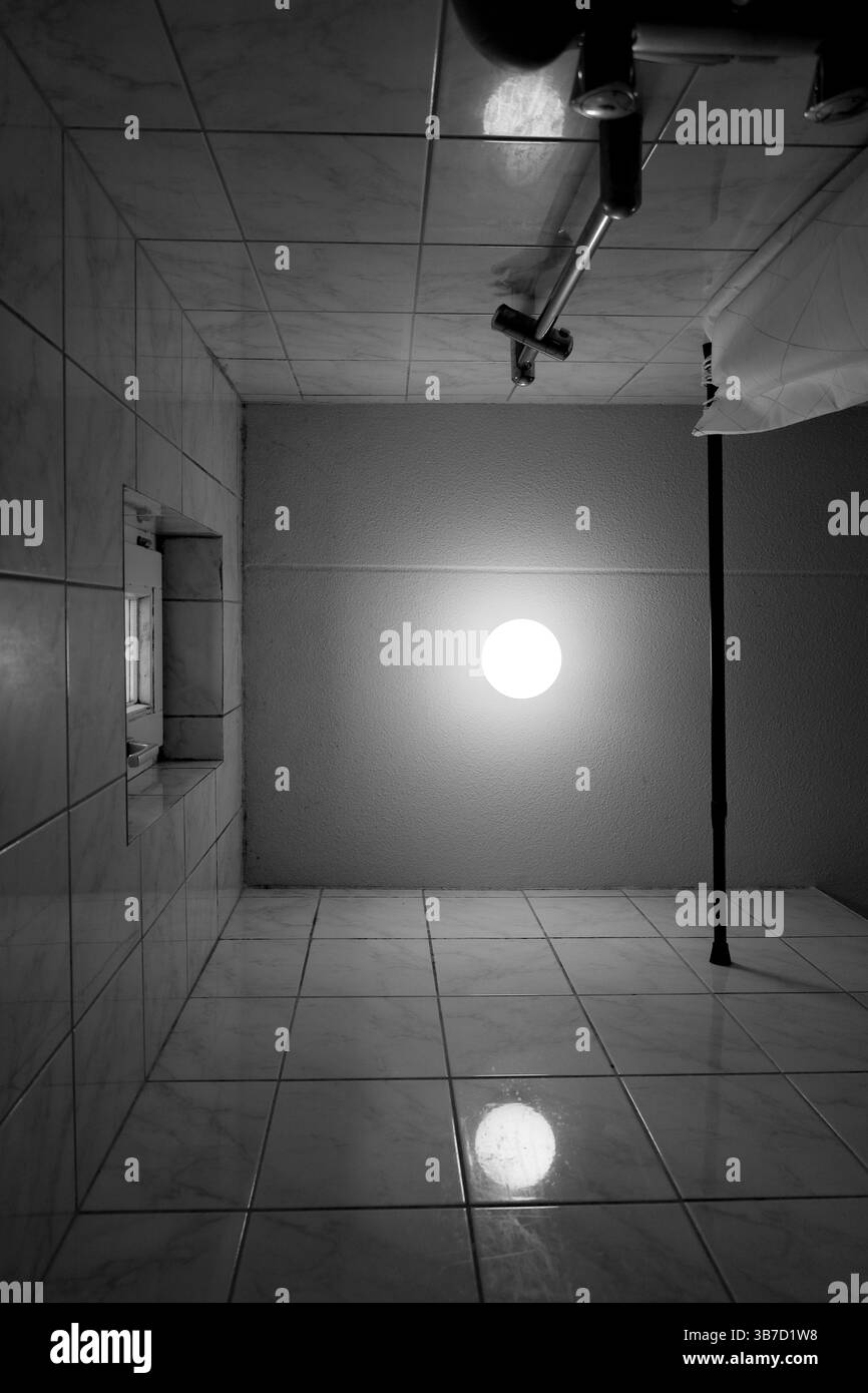 Modern and clean interior space featuring a well-lit room with ...