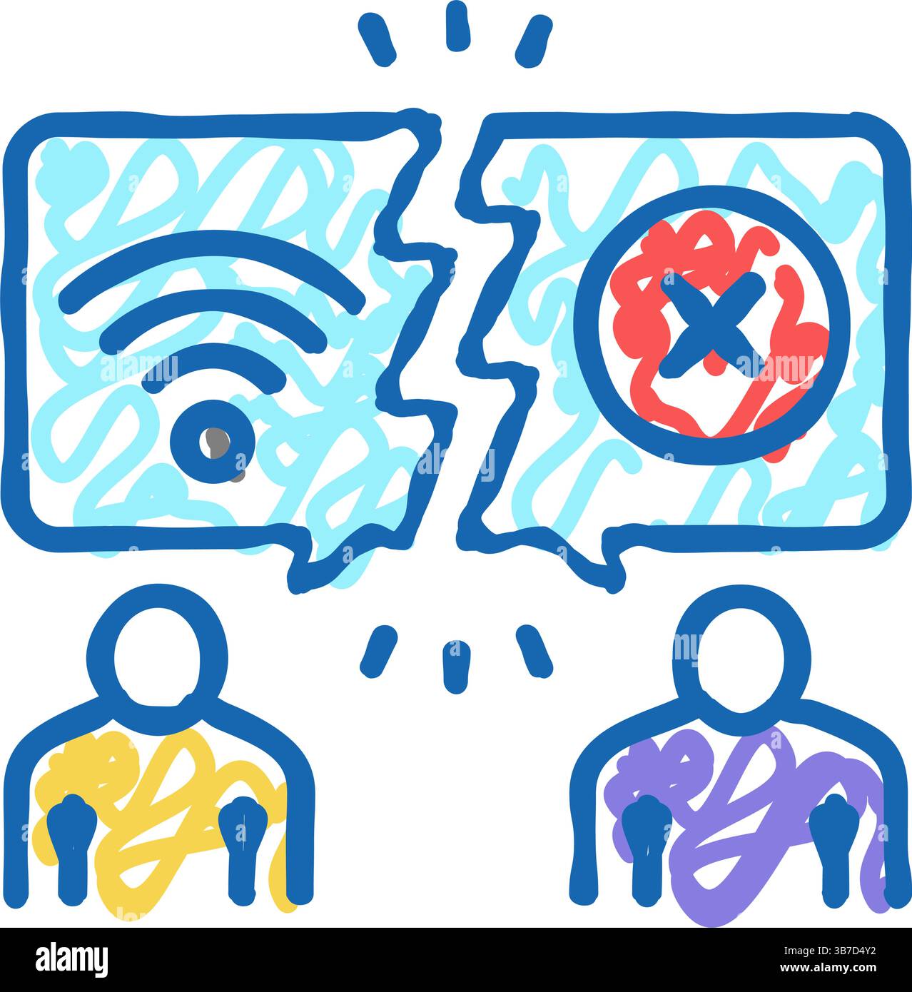 digital divide icon doodle illustration Stock Vector Image & Art - Alamy