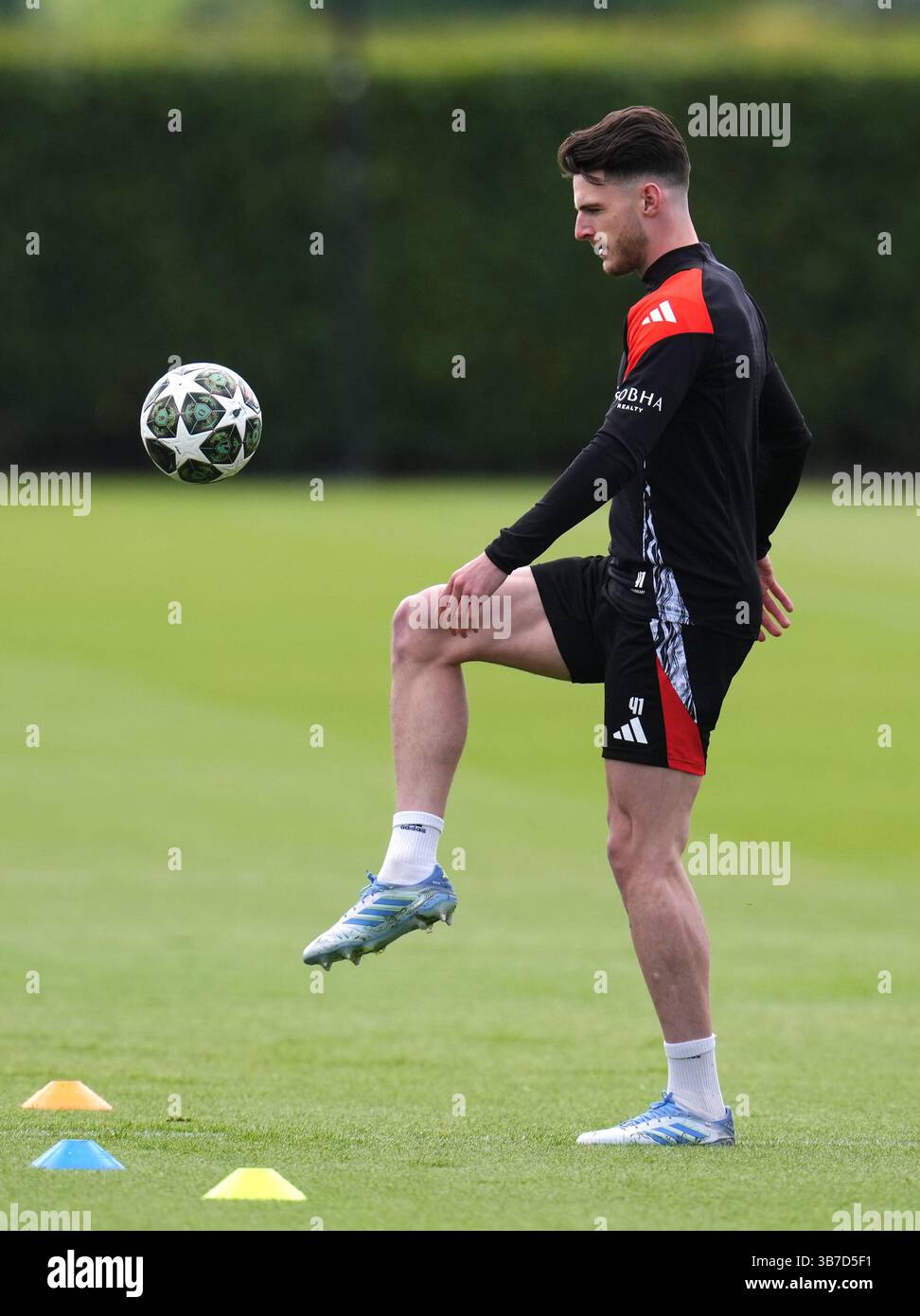Arsenal's Declan Rice during a training session at the Sobha Realty ...
