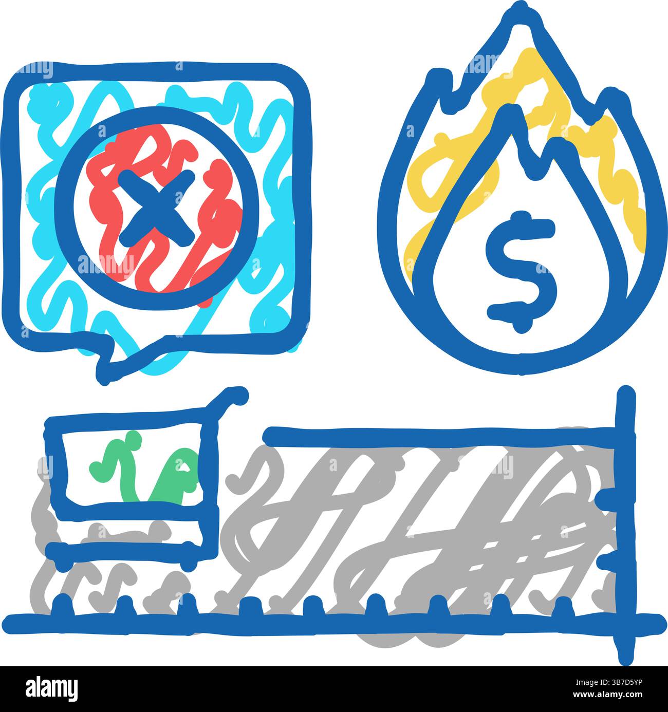 Inflation financial world problem Cut Out Stock Images & Pictures - Alamy