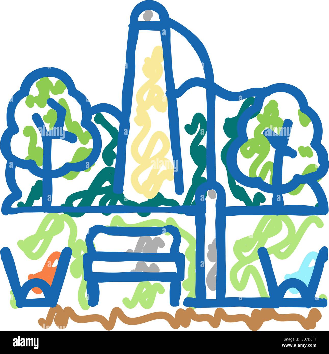 light park icon doodle illustration Stock Vector Image & Art - Alamy