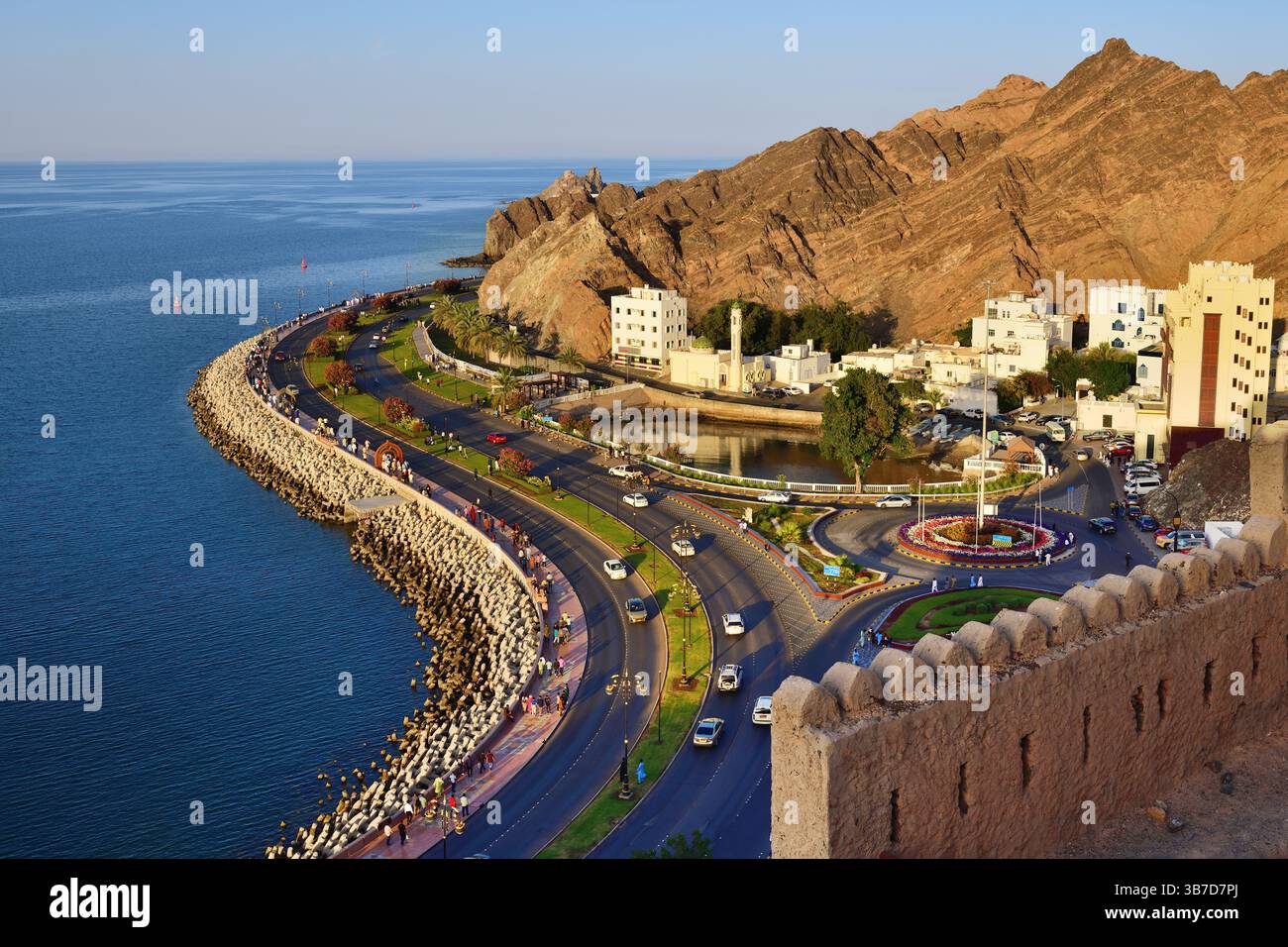 Muscat, Oman - april 01, 2025: Mutrah Corniche view from the Mutrah ...