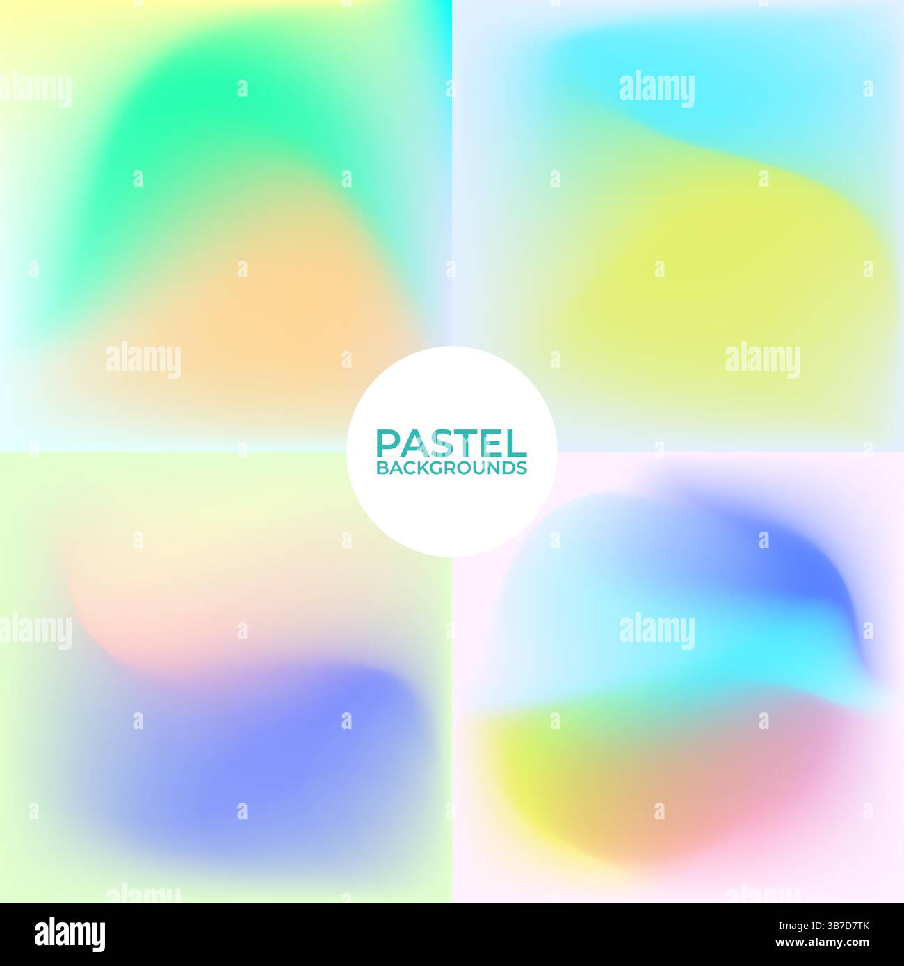 vector colorful Pastel gradient backgrounds Stock Vector Image & Art ...
