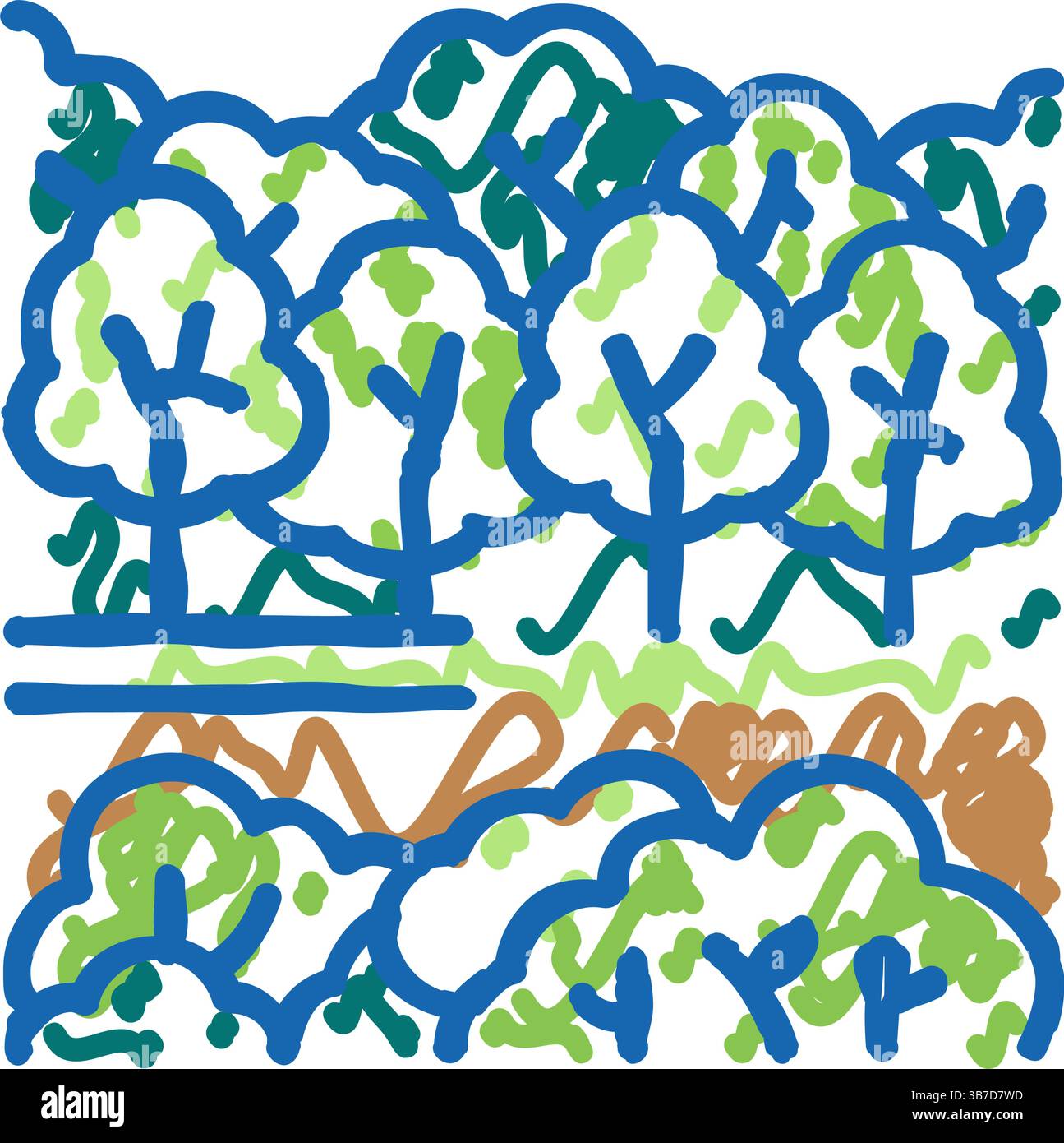 forest park icon doodle illustration Stock Vector Image & Art - Alamy