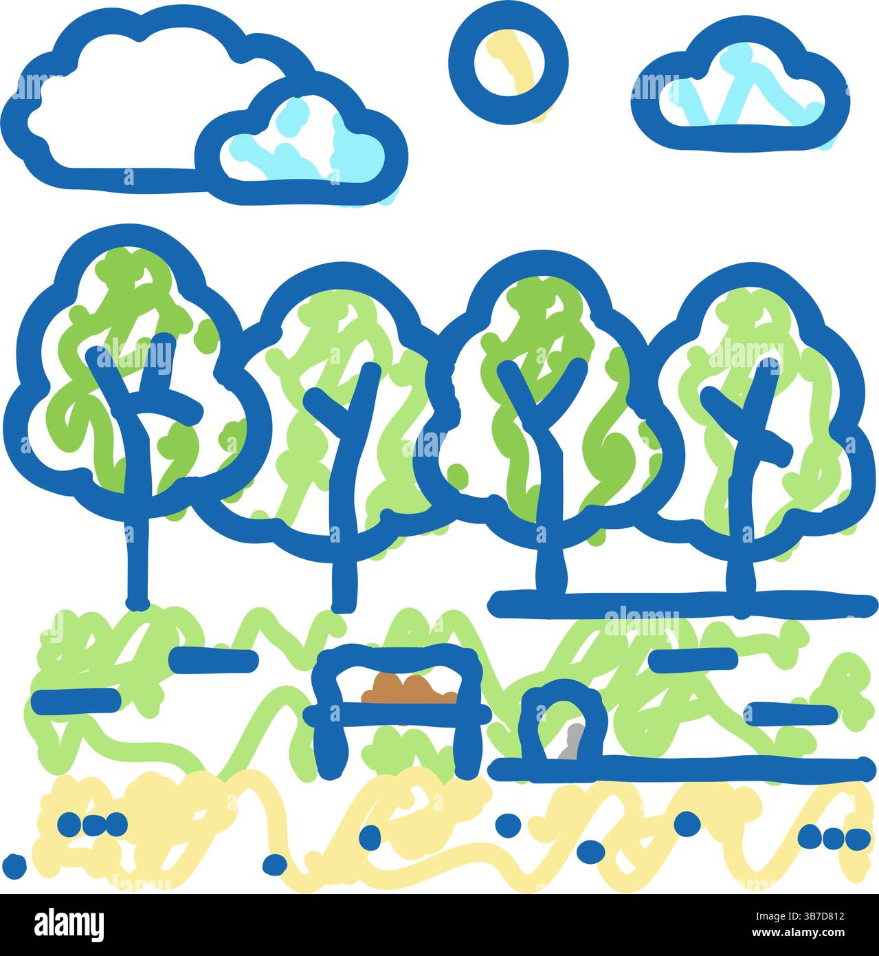 Tree pathway spring Cut Out Stock Images & Pictures - Alamy