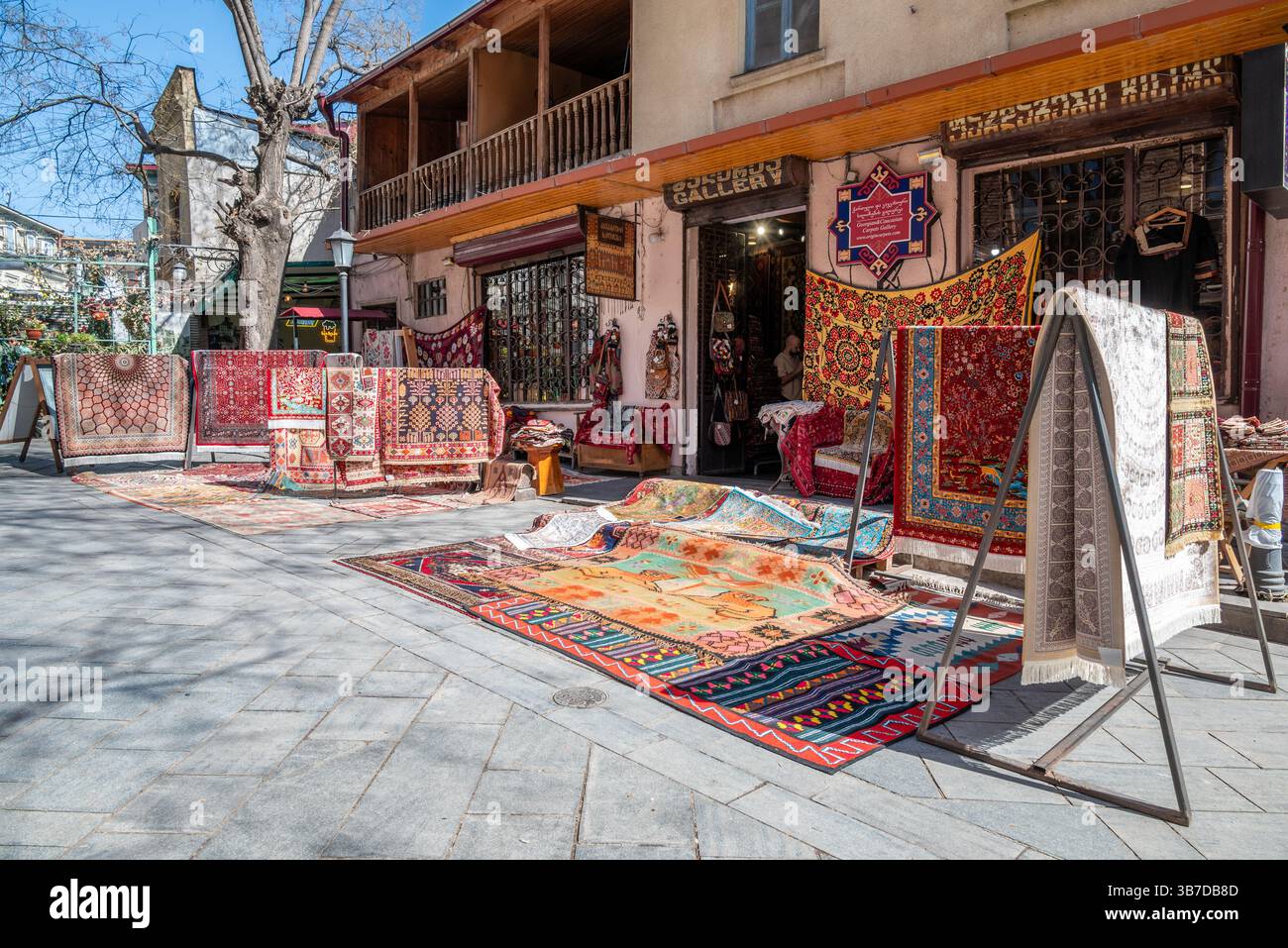 Georgian and Caucasian traditional carpets store in Old town Tbilisi ...