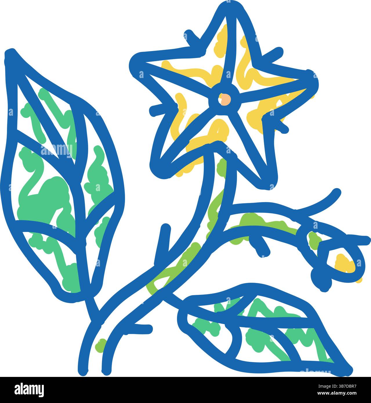 tomato flower icon doodle illustration Stock Vector Image & Art - Alamy