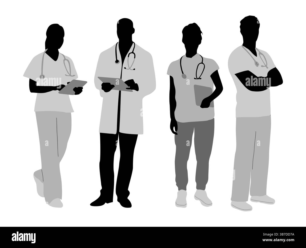 Workers medical worker in Black and White Stock Photos & Images - Alamy