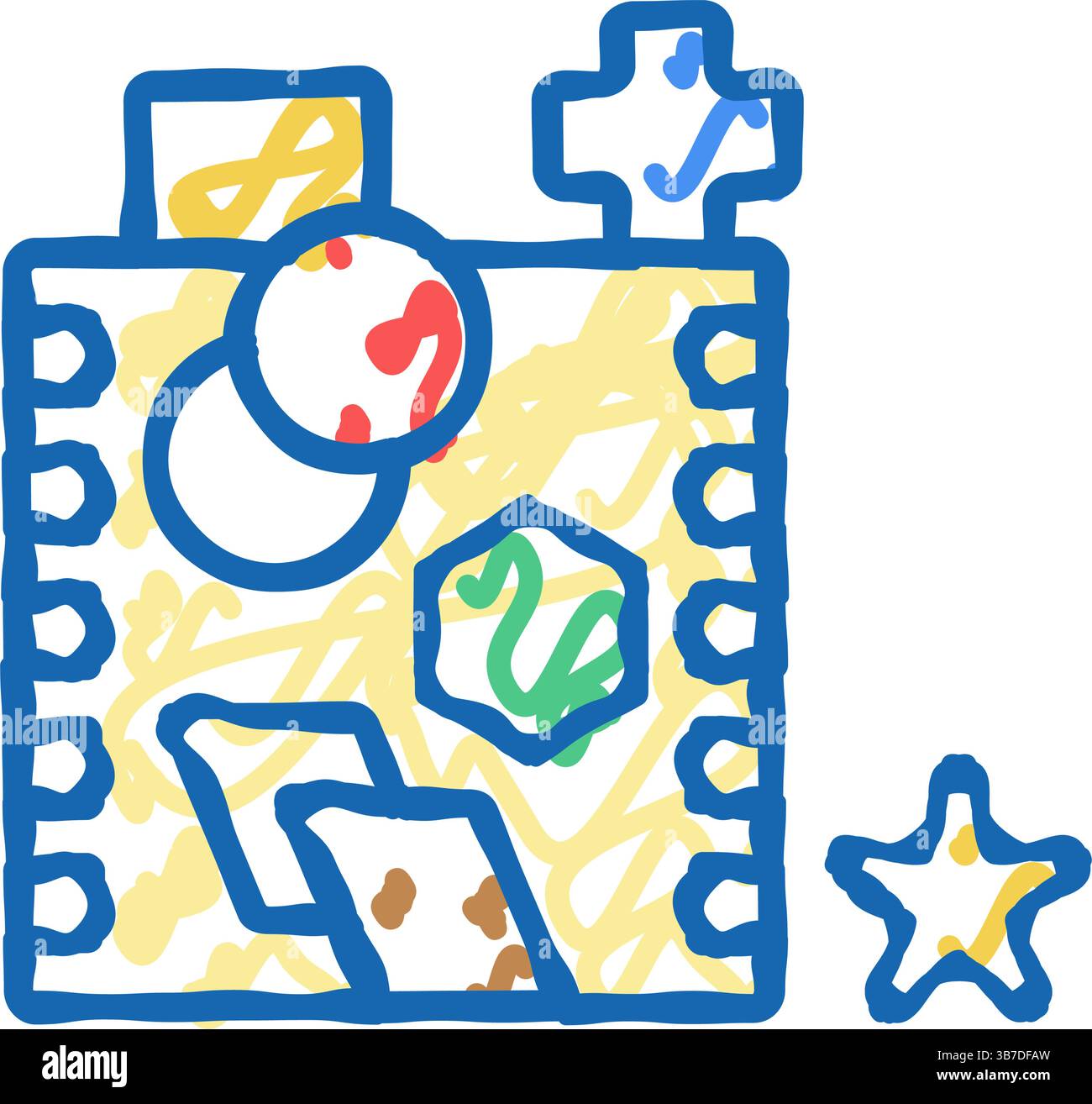 shape sorting icon doodle illustration Stock Vector Image & Art - Alamy