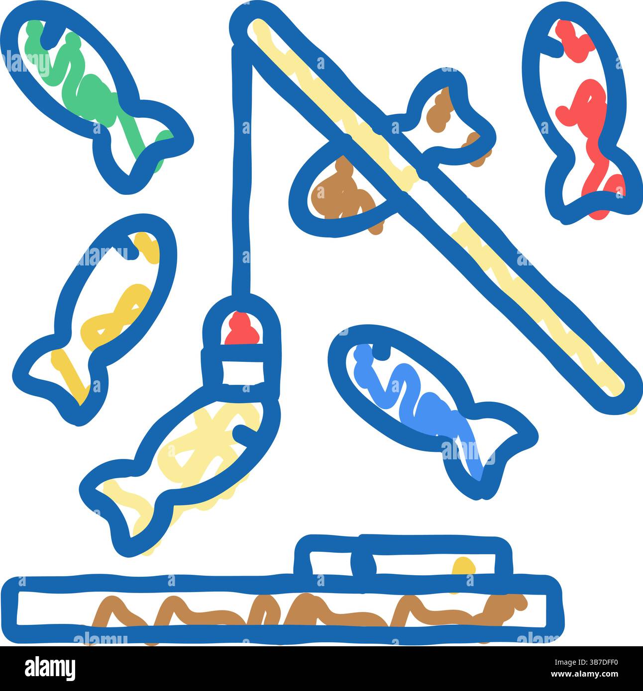 fishing magnetic game icon doodle illustration Stock Vector Image & Art ...