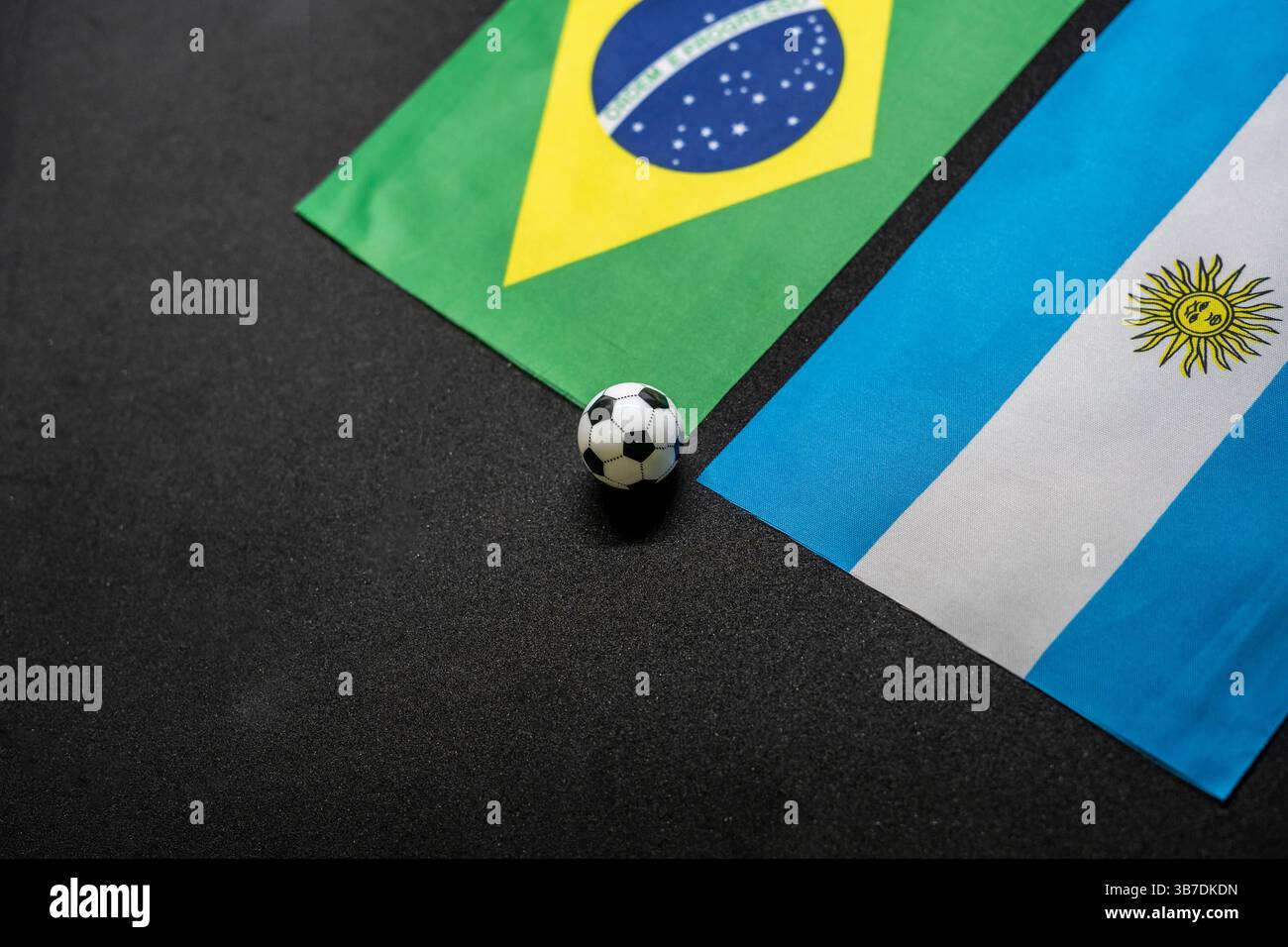 Brazil vs Argentina, Football match with national flags Stock Photo - Alamy