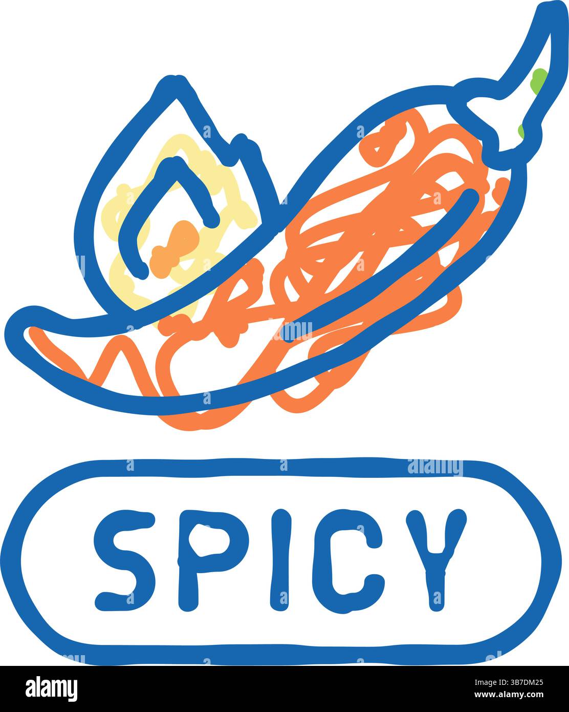 spicy level spicy icon doodle illustration Stock Vector Image & Art - Alamy