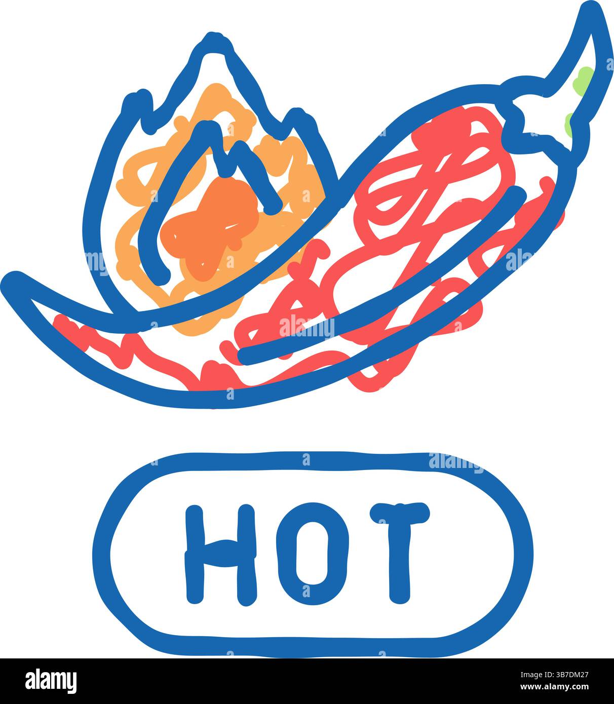 Spicy level color icon Stock Vector Images - Alamy