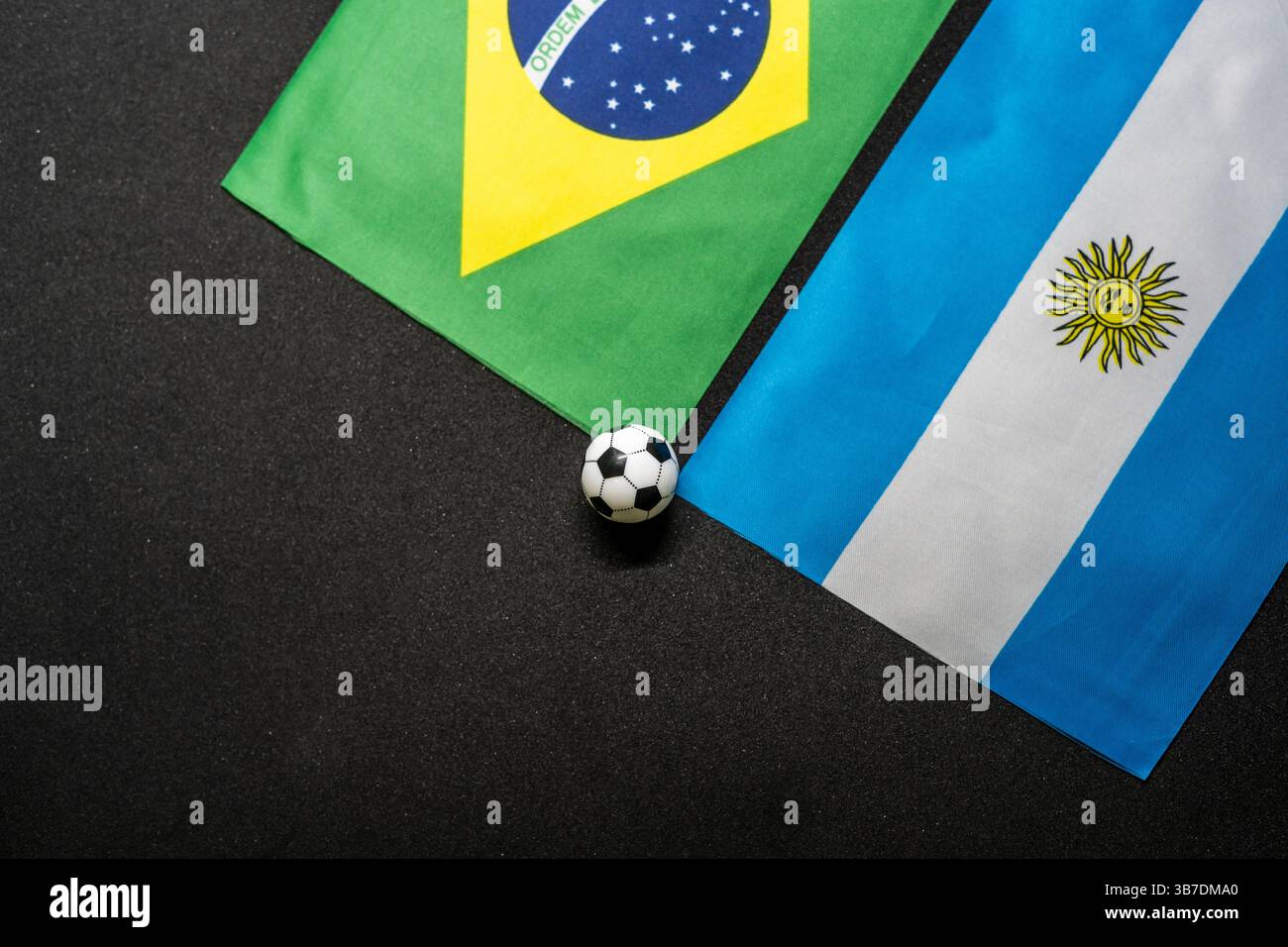 Brazil vs Argentina, Football match with national flags Stock Photo - Alamy