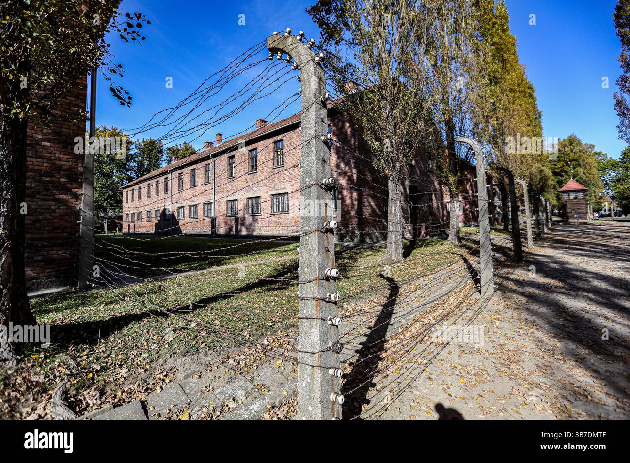 October 13, 2022, Auschwitz, Poland, Poland: The barbed wire outside ...