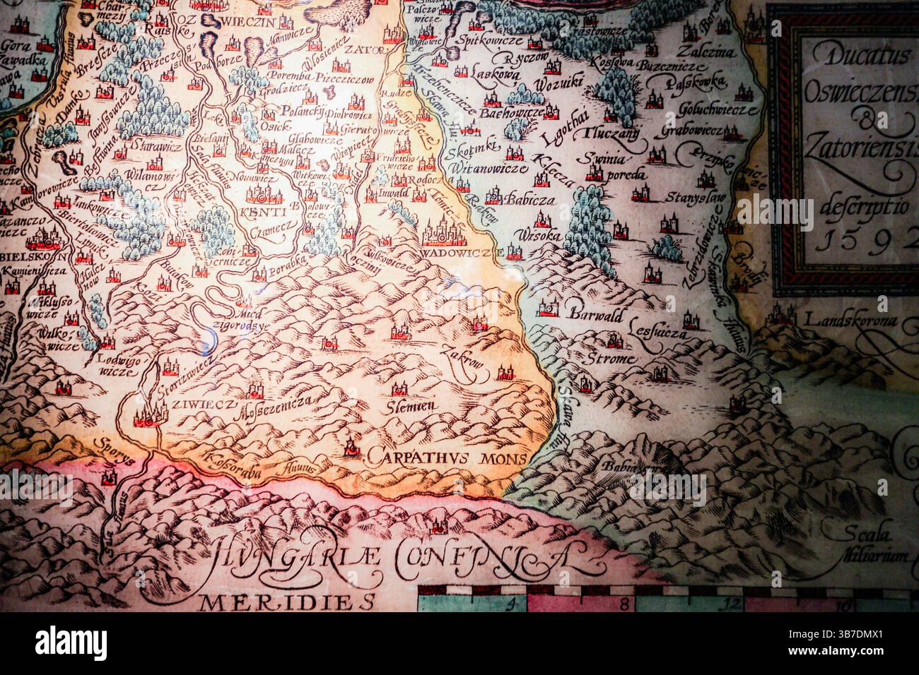October 13, 2022, Auschwitz, Poland, Poland: A vintage map of Jewish ...