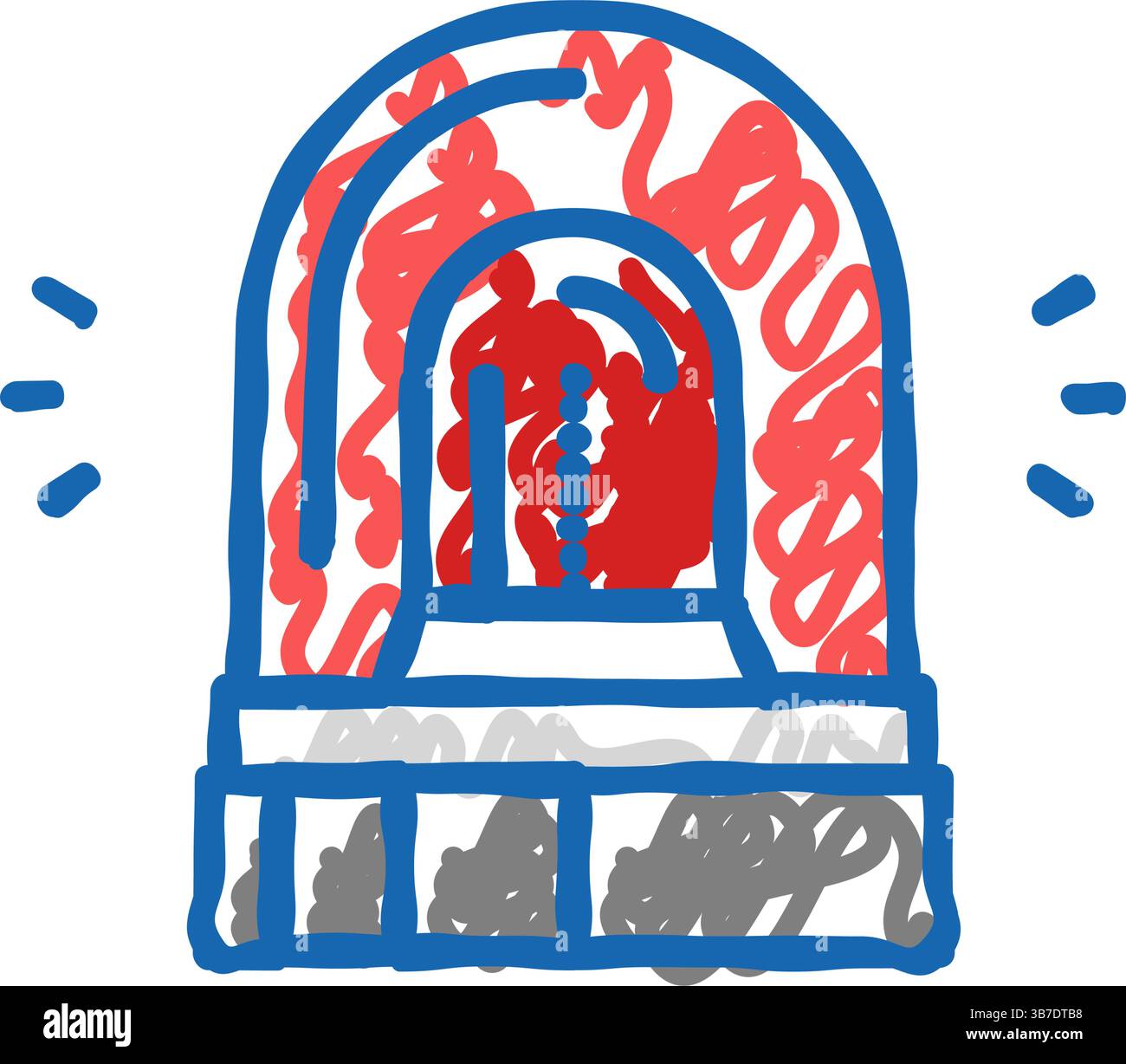 alarm alert icon doodle illustration Stock Vector Image & Art - Alamy