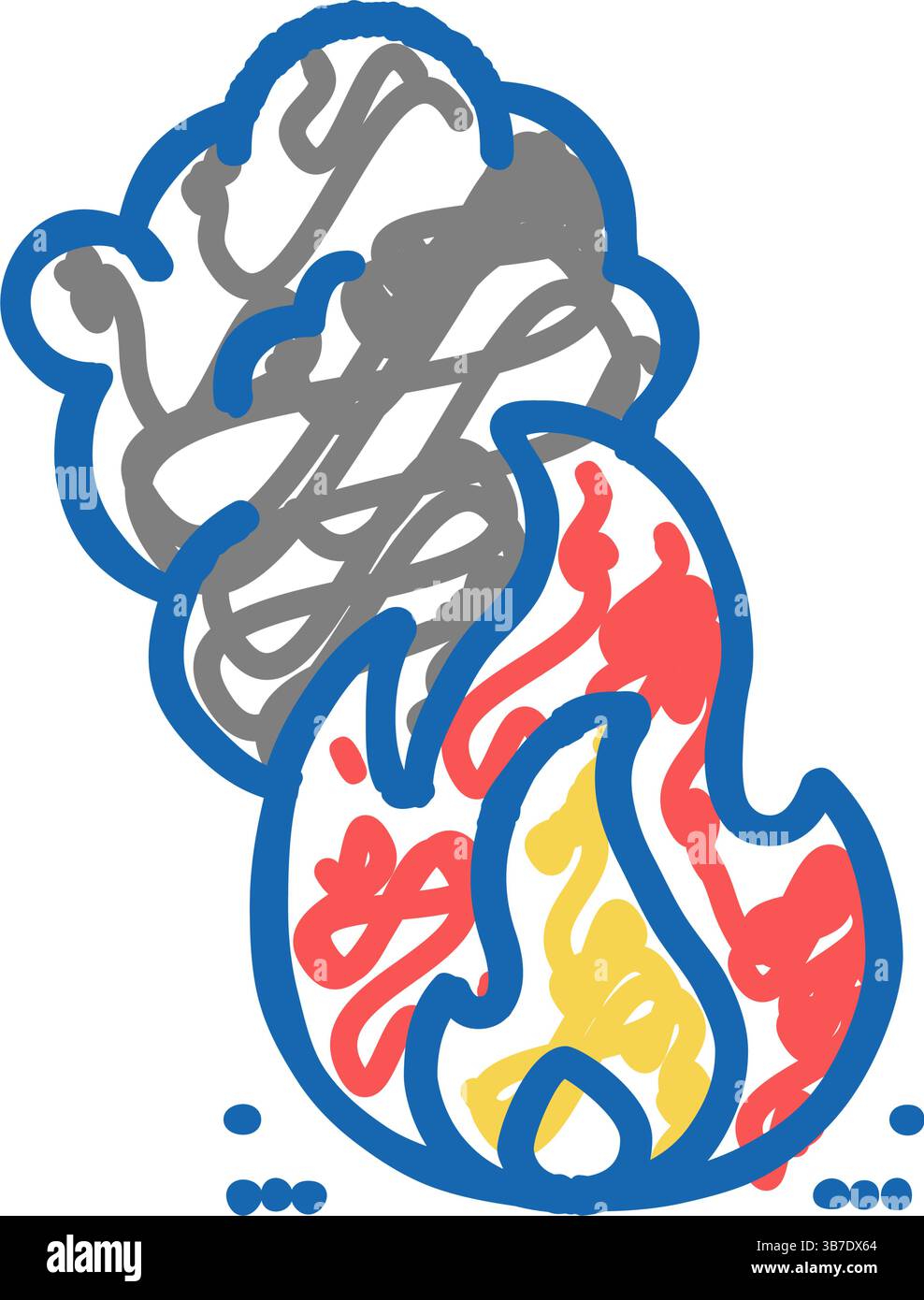 fire accident icon doodle illustration Stock Vector Image & Art - Alamy