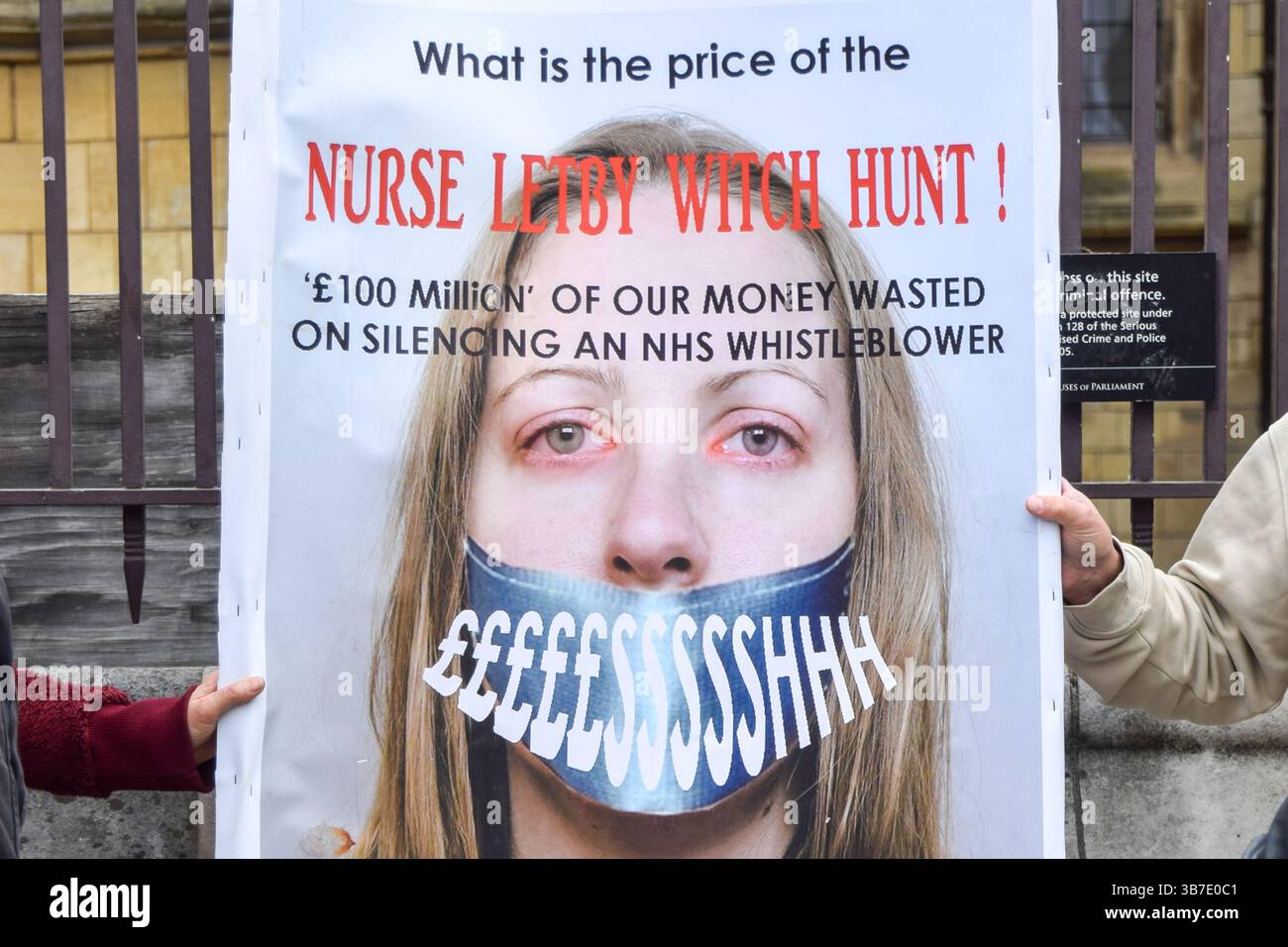 London, UK. 6th May 2025. Supporters of Lucy Letby stage a protest ...