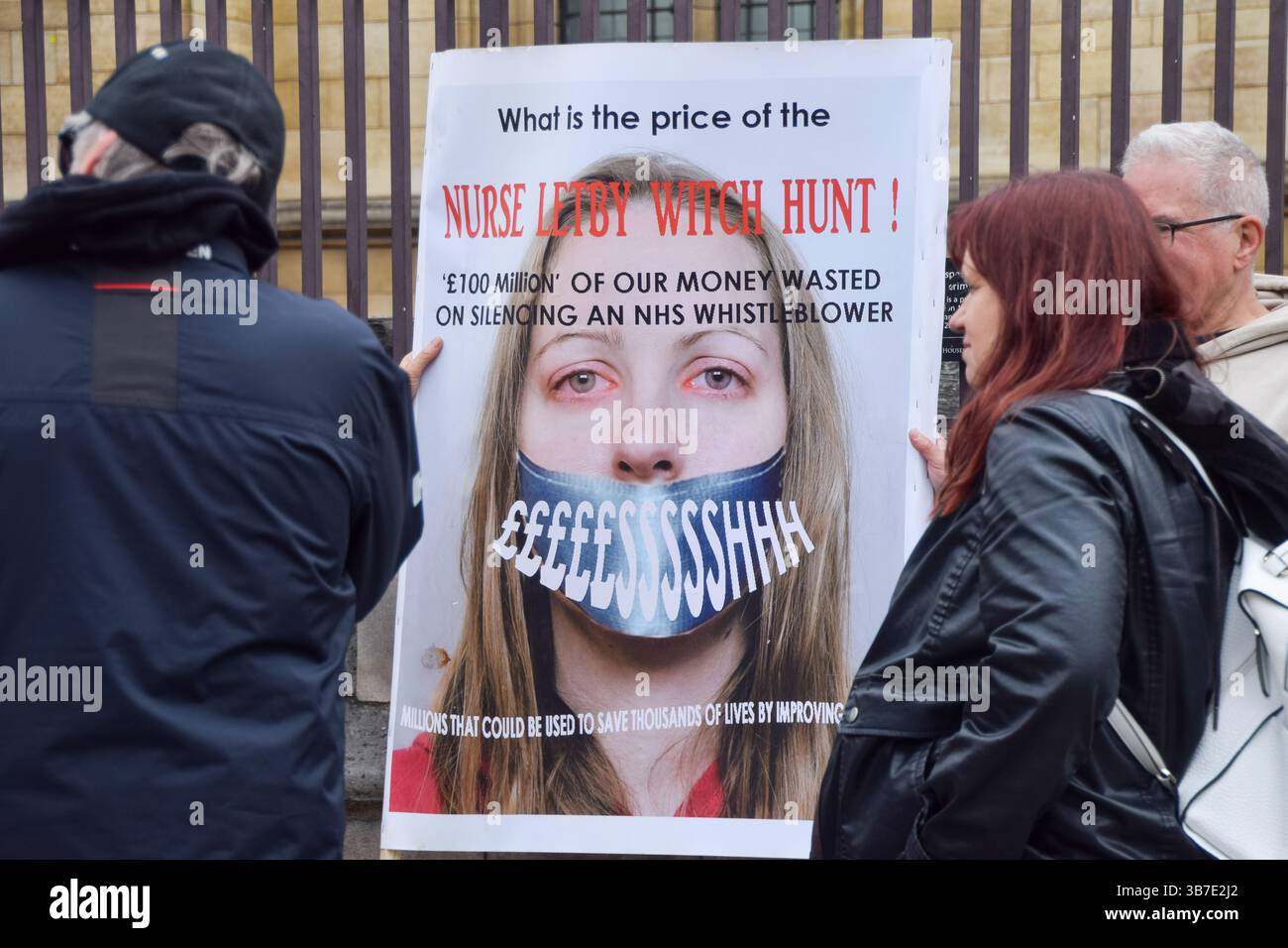 London, UK. 6th May 2025. Supporters of Lucy Letby stage a protest ...