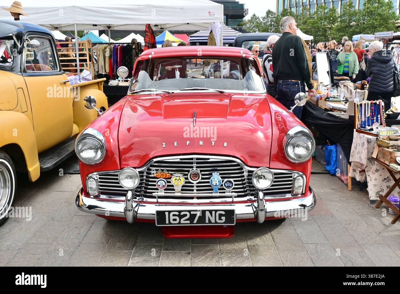 A Vintage Red American Car at The Classic Car Boot Sale, Kings Cross ...