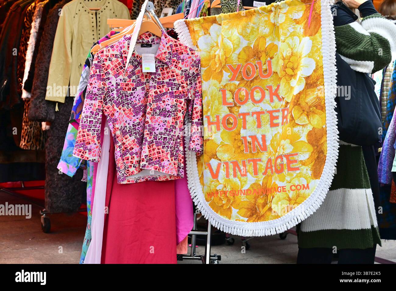 'You Look Hotter in Vintage' Sign at The Classic Car Boot Sale, Kings ...