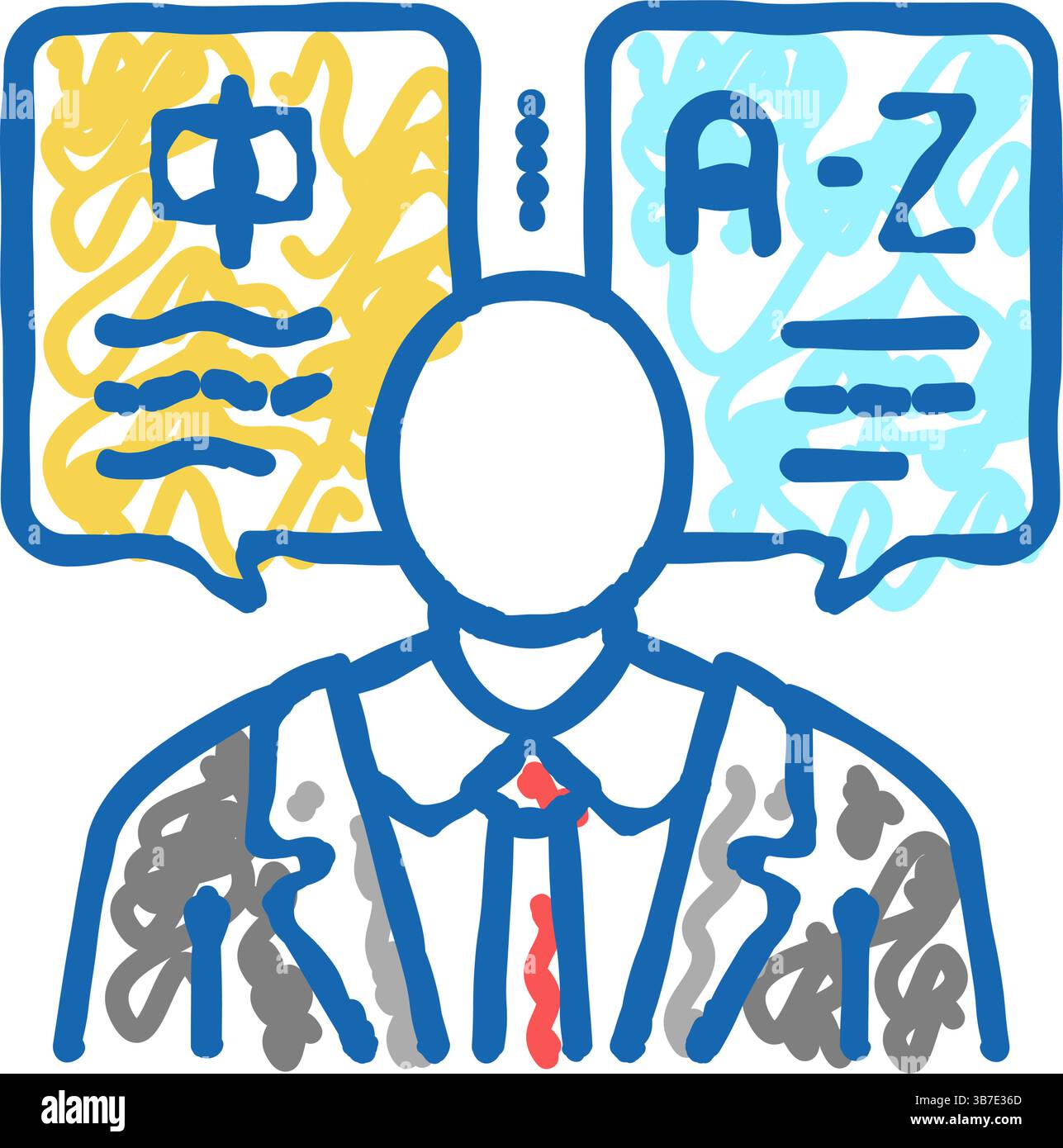 Translator language business color Stock Vector Images - Alamy