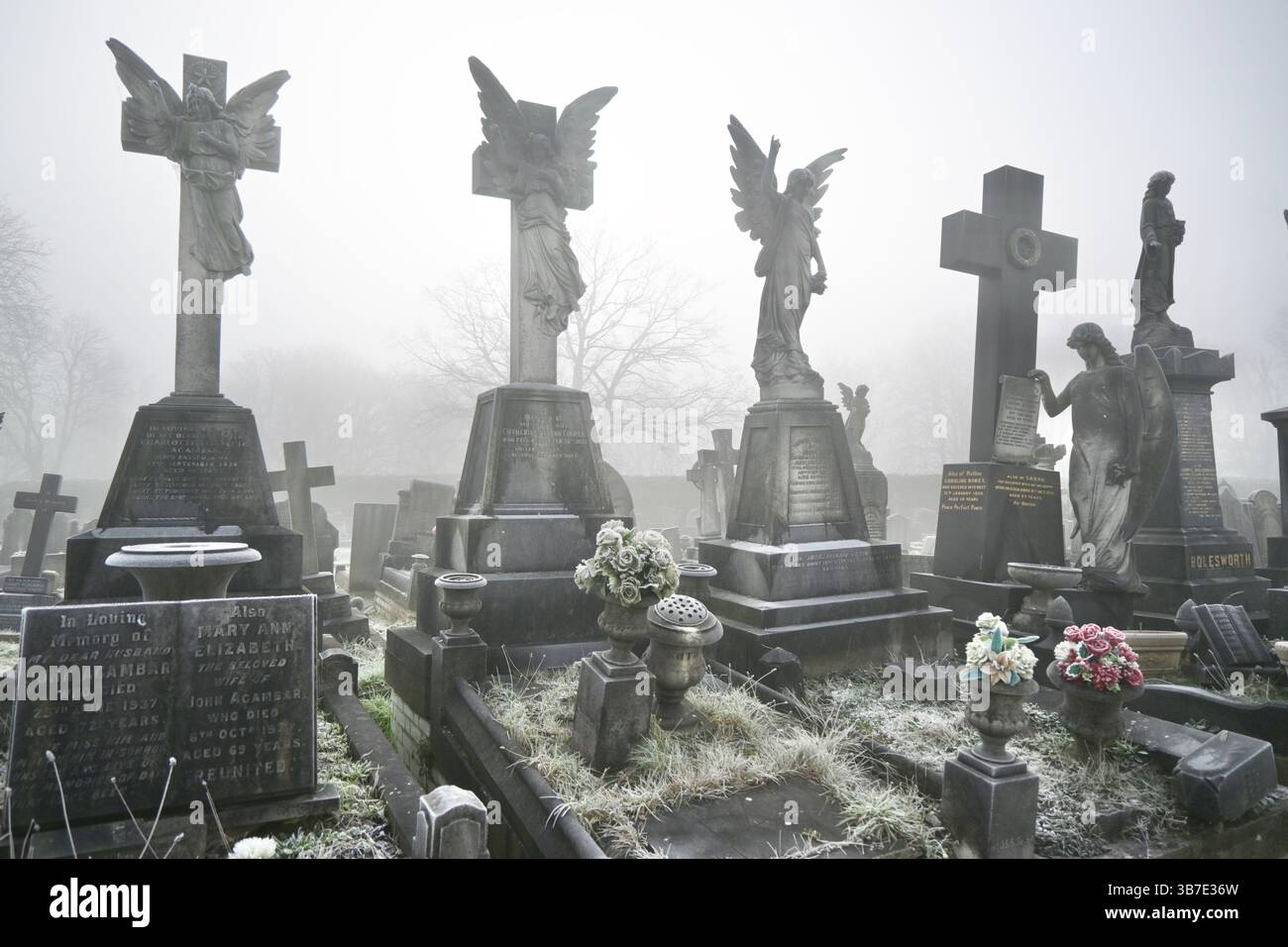 Old Graves at Manor Park Cemetery in East London, UK Stock Photo - Alamy