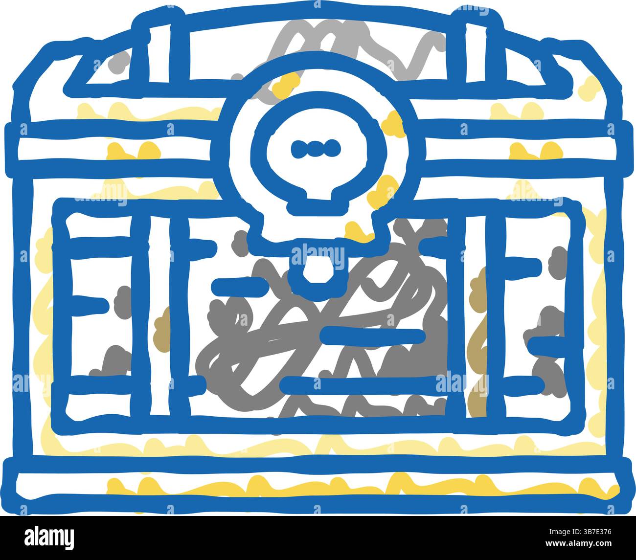 cursed chest icon doodle illustration Stock Vector Image & Art - Alamy