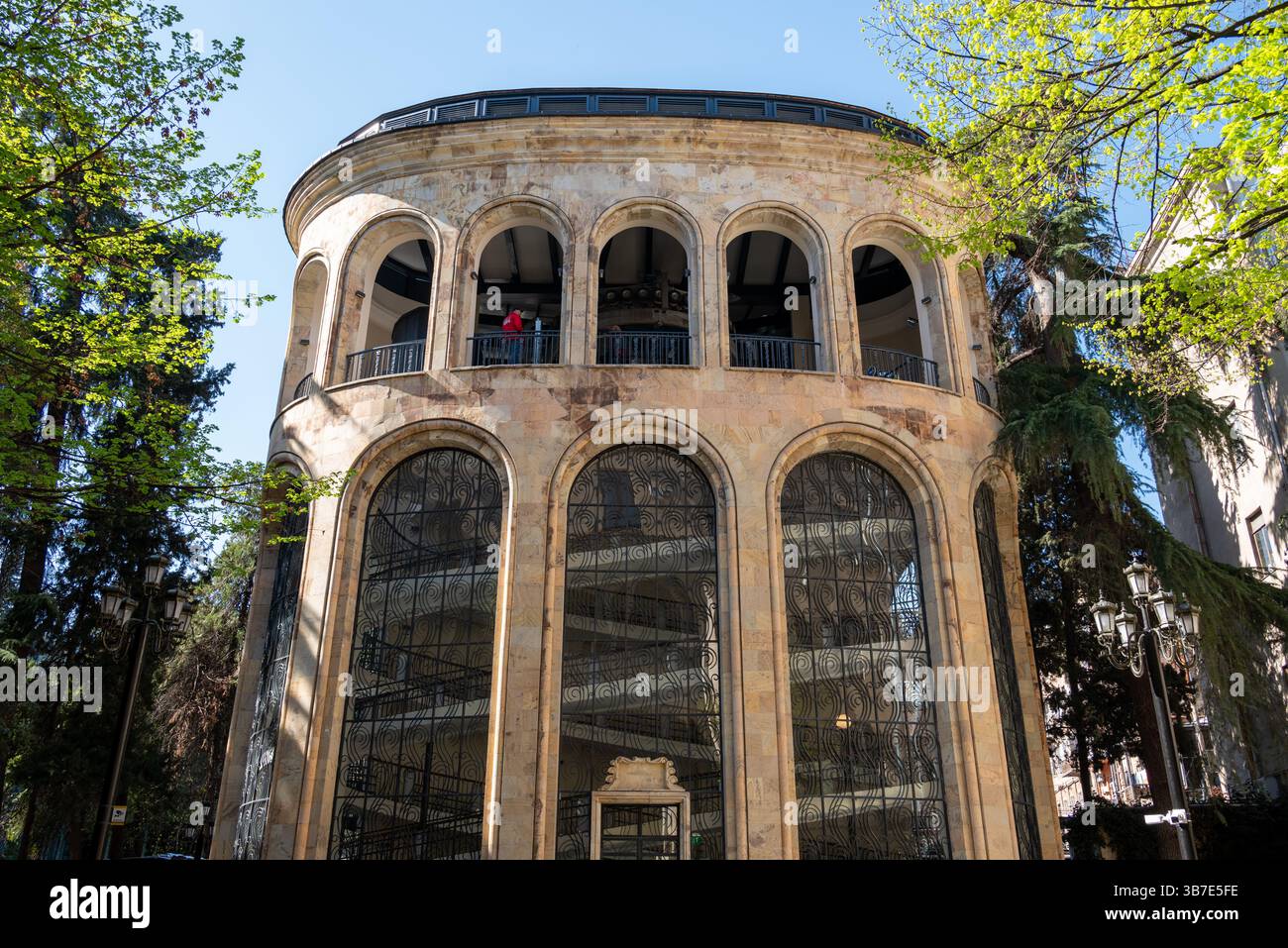 Cable Car terminal with ropeway connecting Rustaveli Avenue with ...