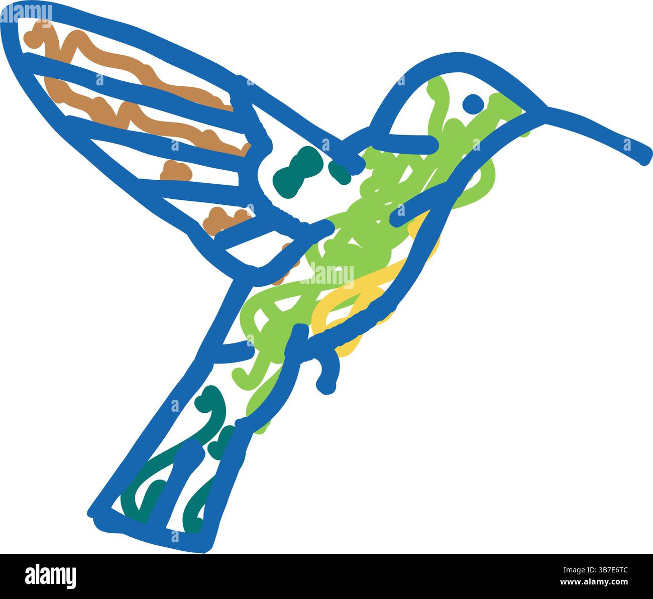 colibri bird icon doodle illustration Stock Vector Image & Art - Alamy