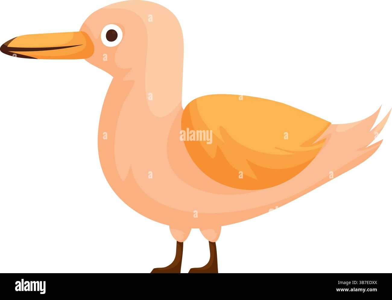 Adorable cartoon duck illustration with a minimalist and friendly ...